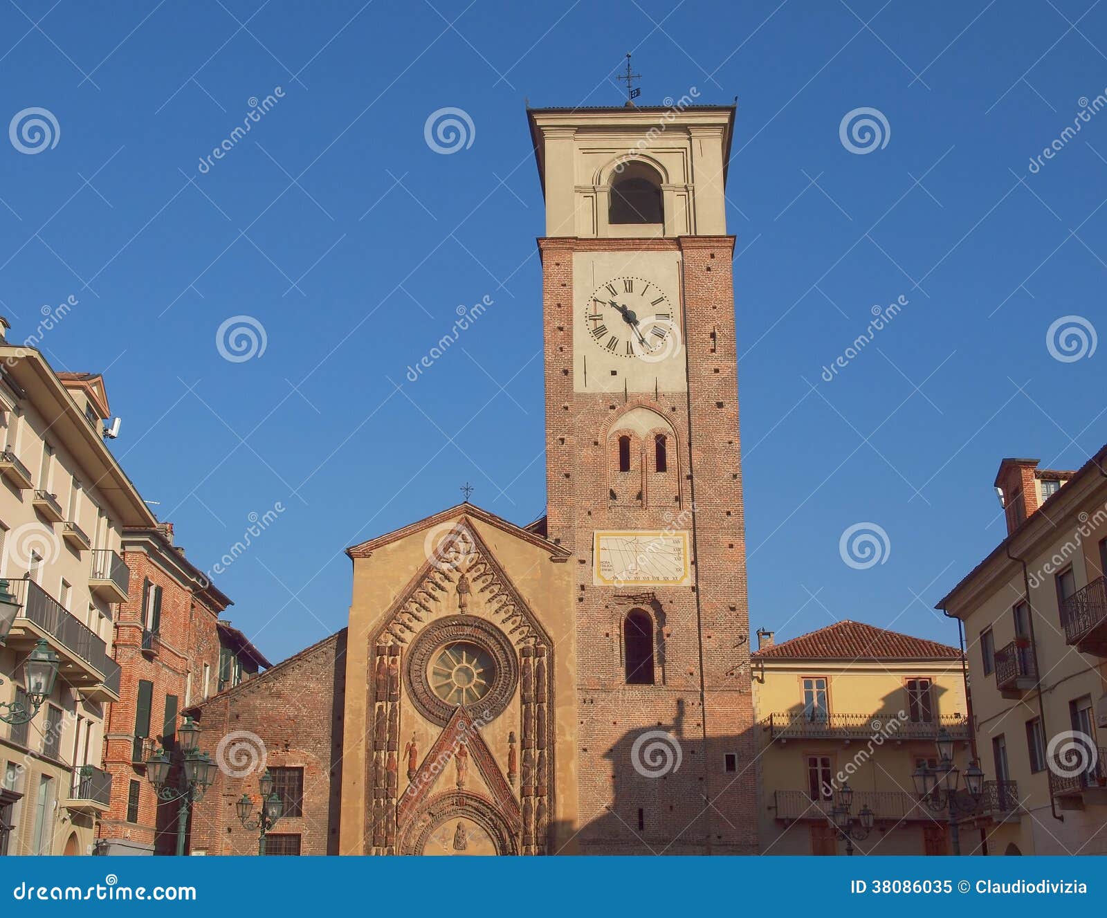 Duomo di Chivasso stock image. Image of italian, piemonte - 38086035