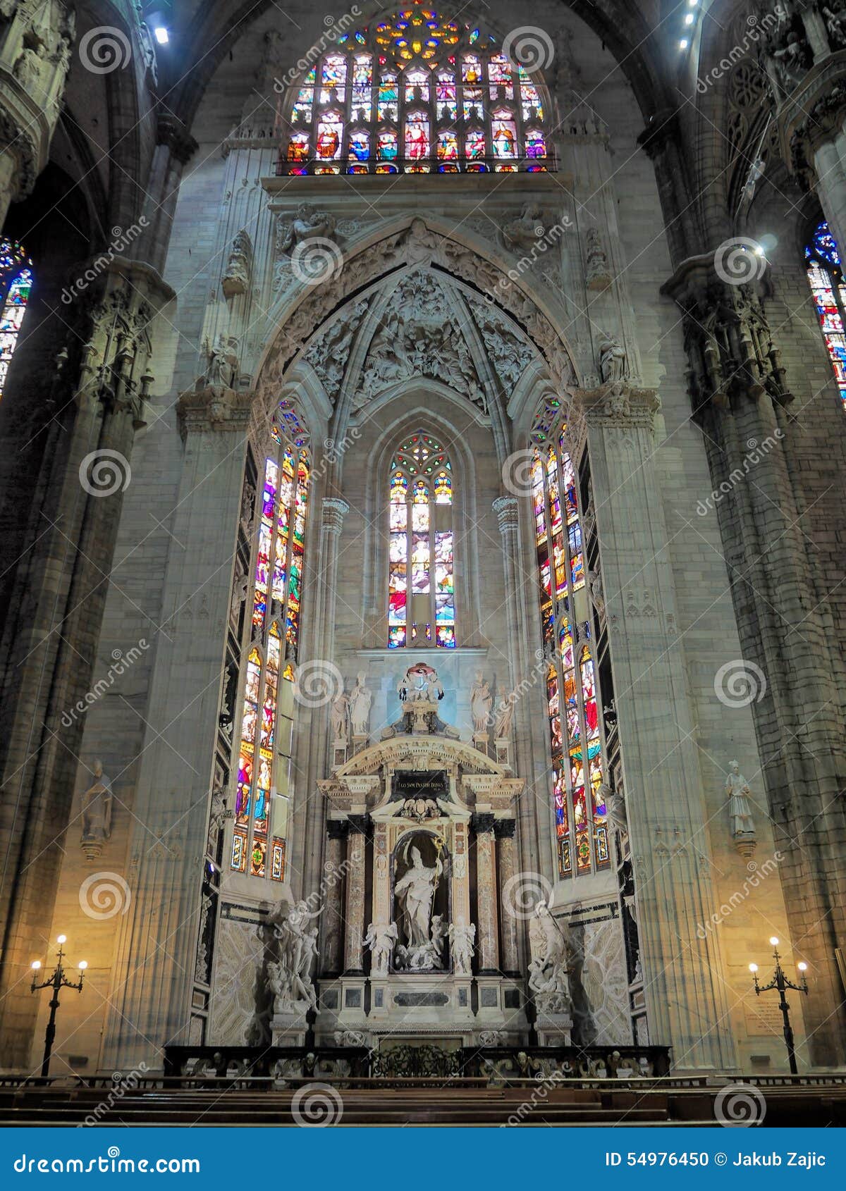 Duomo di Milano Altar stock photo. Image of galleria - 54976450