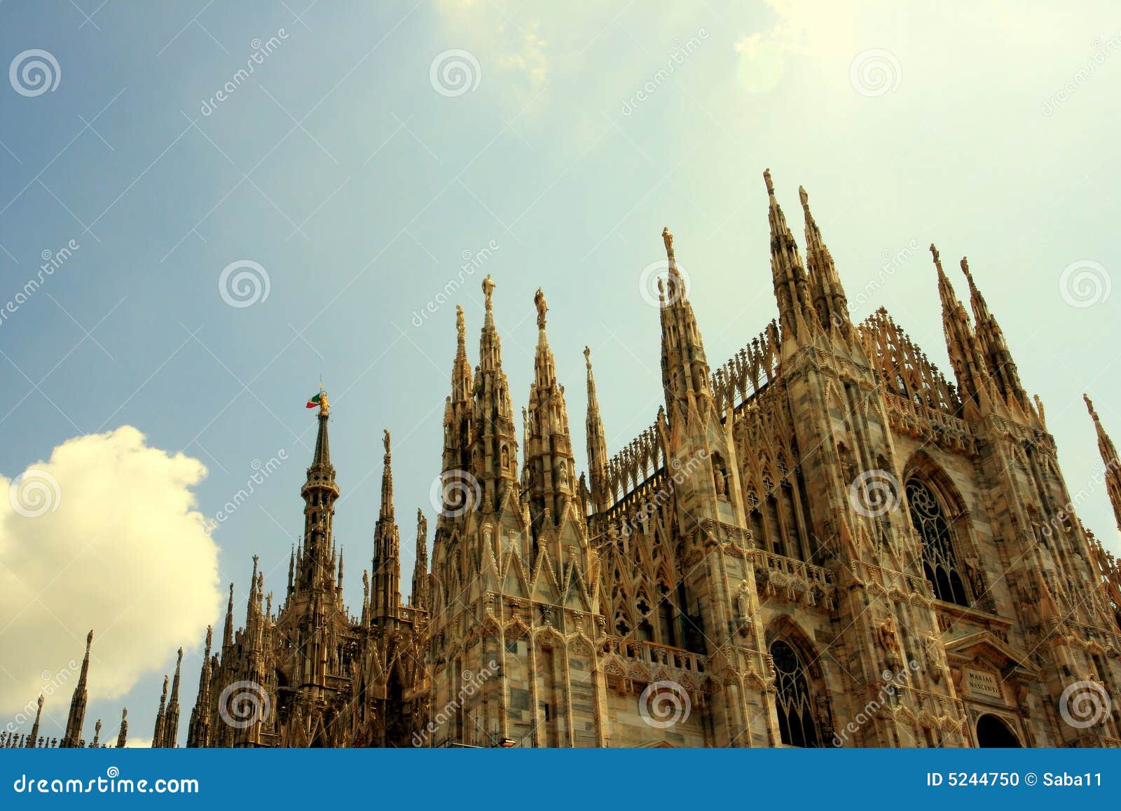 Duomo, Milan Gothic Architecture Stock Photo - Image of lombardy ...