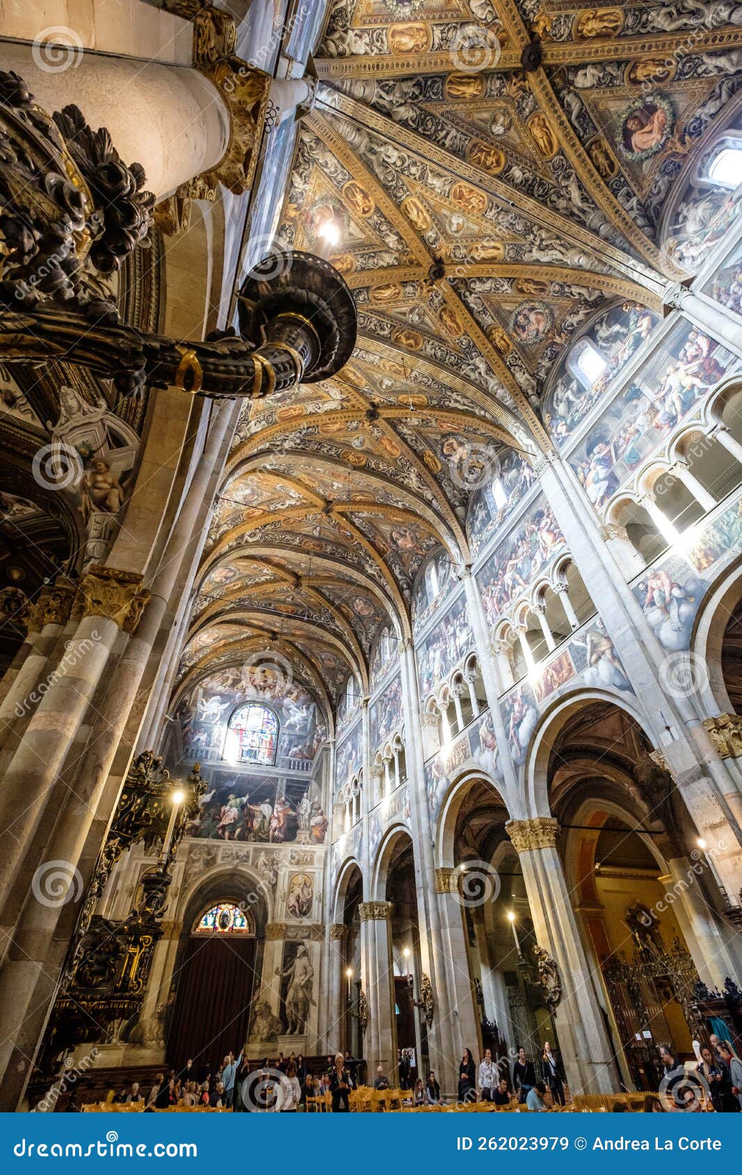 Duomo of Parma, Interior. Italy, Emilia Region Editorial Stock Image ...