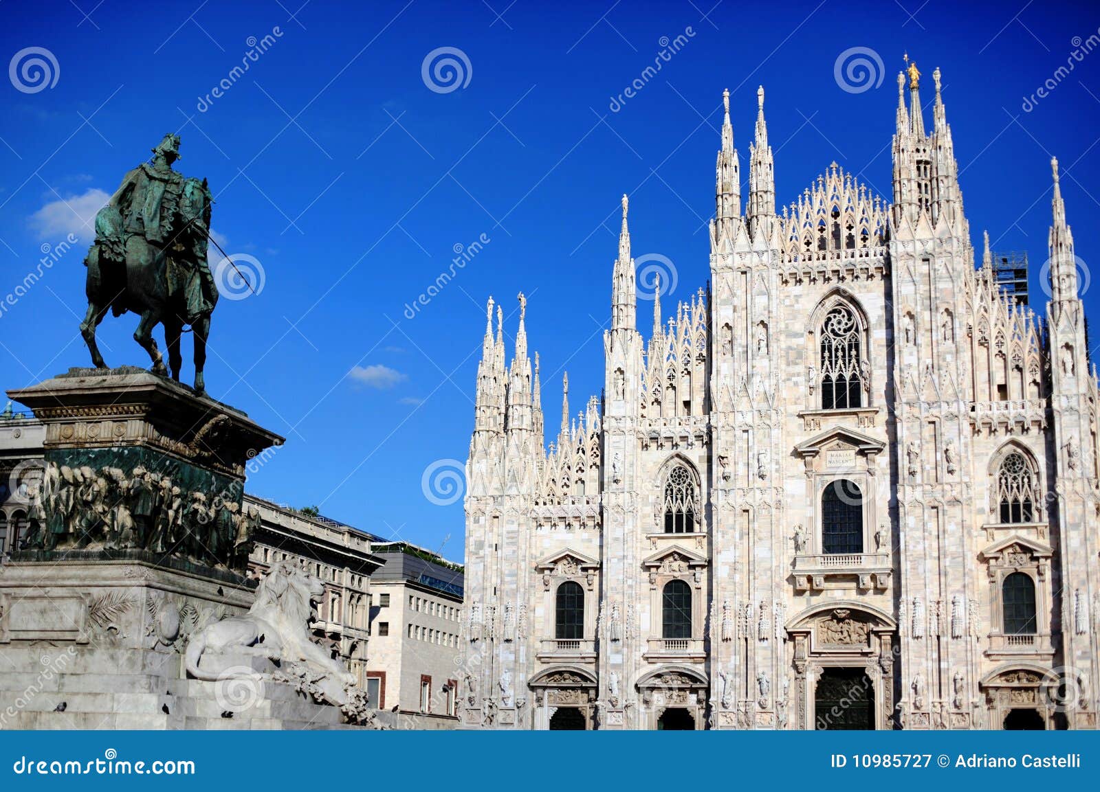 Duomo square, Milan stock image. Image of cathedral, italy - 10985727