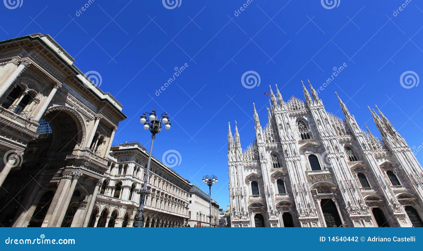 Duomo square, Milan stock photo. Image of panoramic, duomo - 14540442
