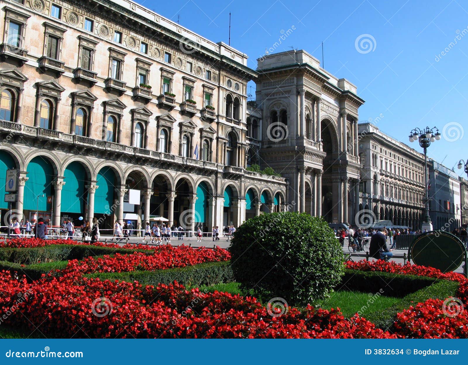 Duomo square, Milan, Italy stock photo. Image of architectural - 3832634
