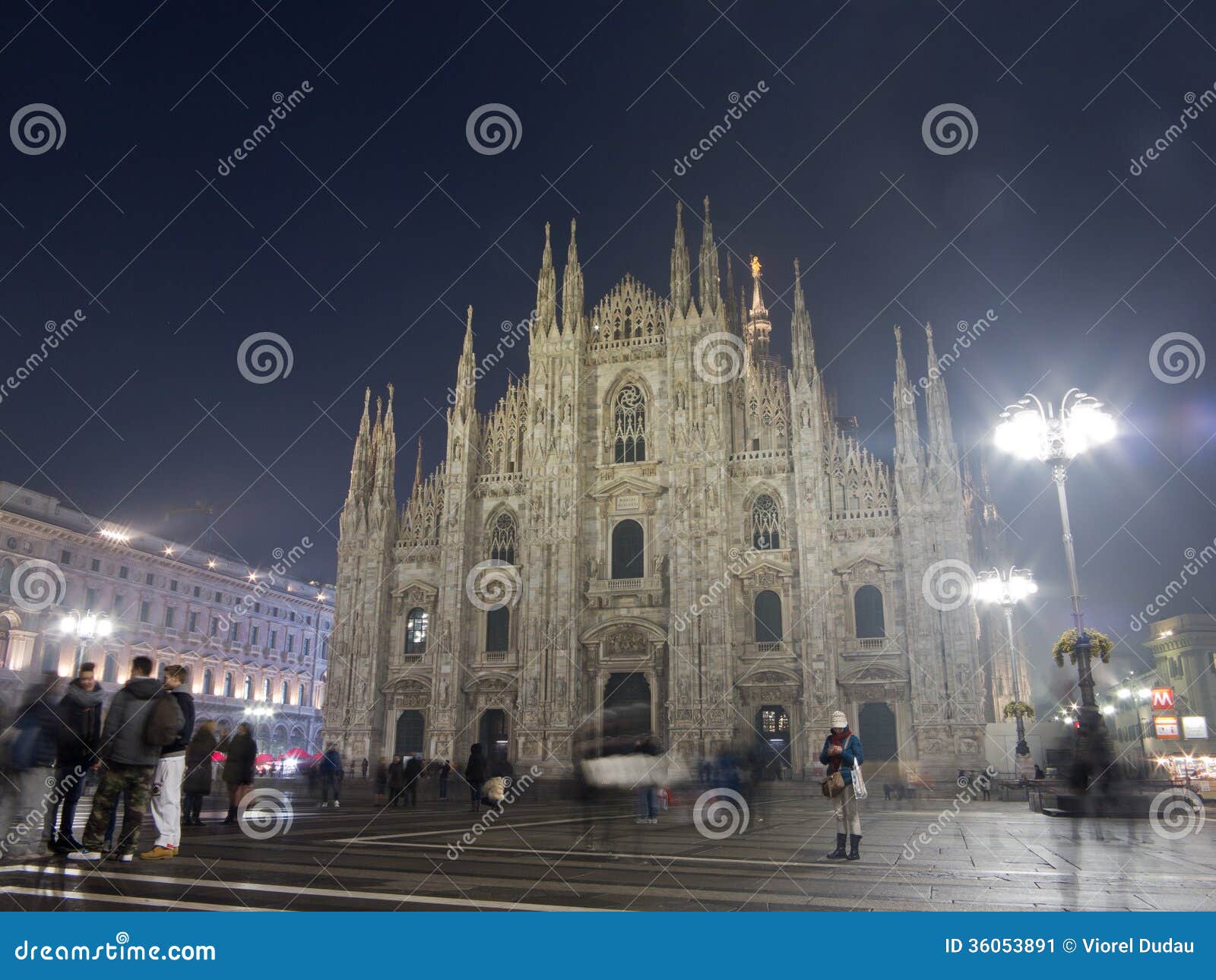 Duomo Square in Milan editorial photo. Image of tourists - 36053891