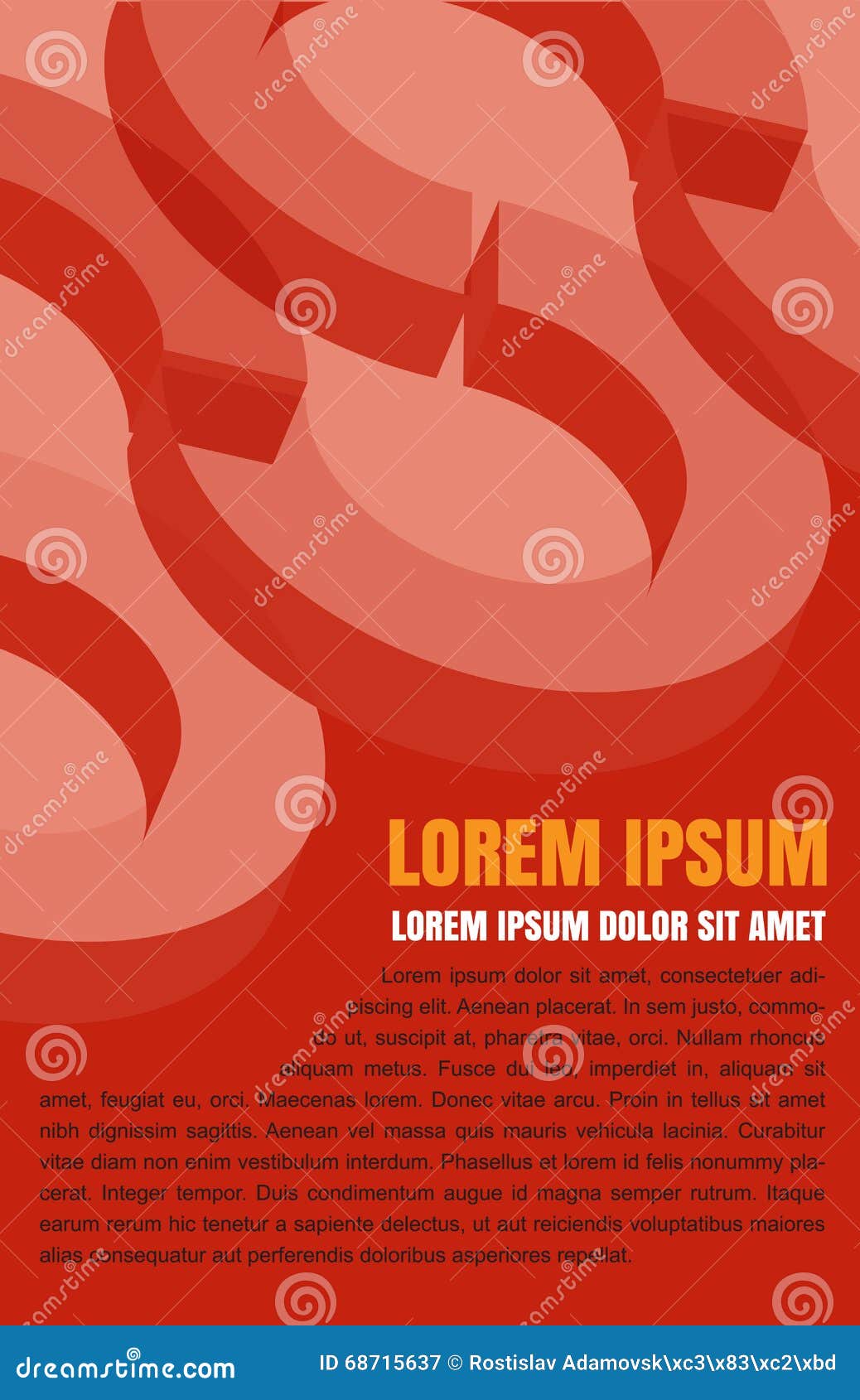 Duotone Abstract Retro Brochure or Poster Design Stock Vector ...