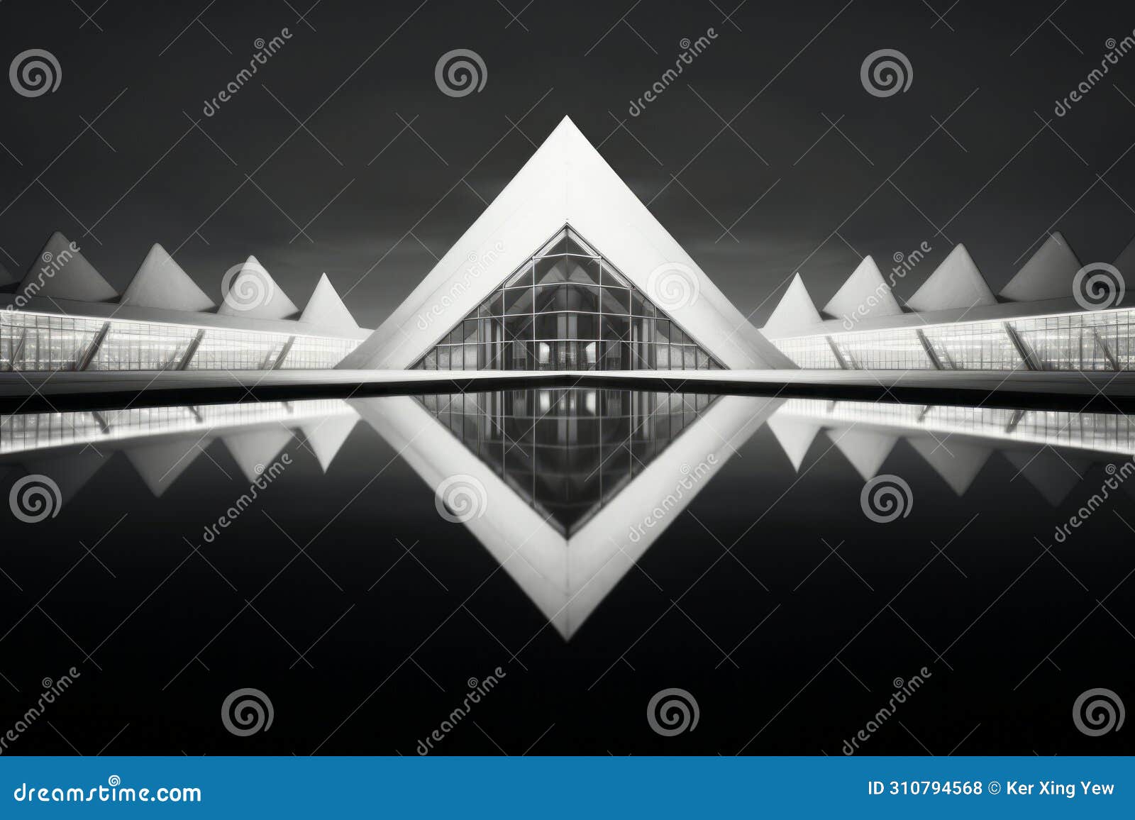 Duotone Architectural Symmetry for Visuals Stock Illustration ...
