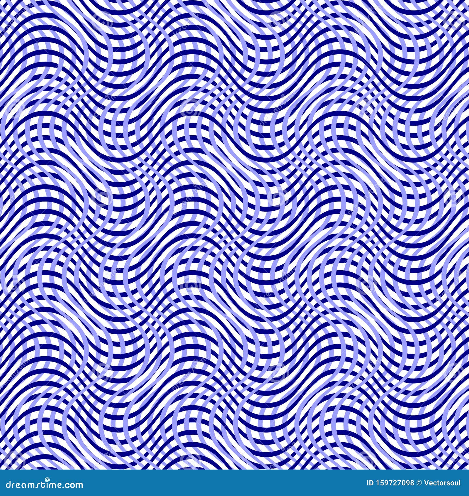 Duotone, 2-color Geometric Pattern of Dense Wavy Lattice, Grid ...