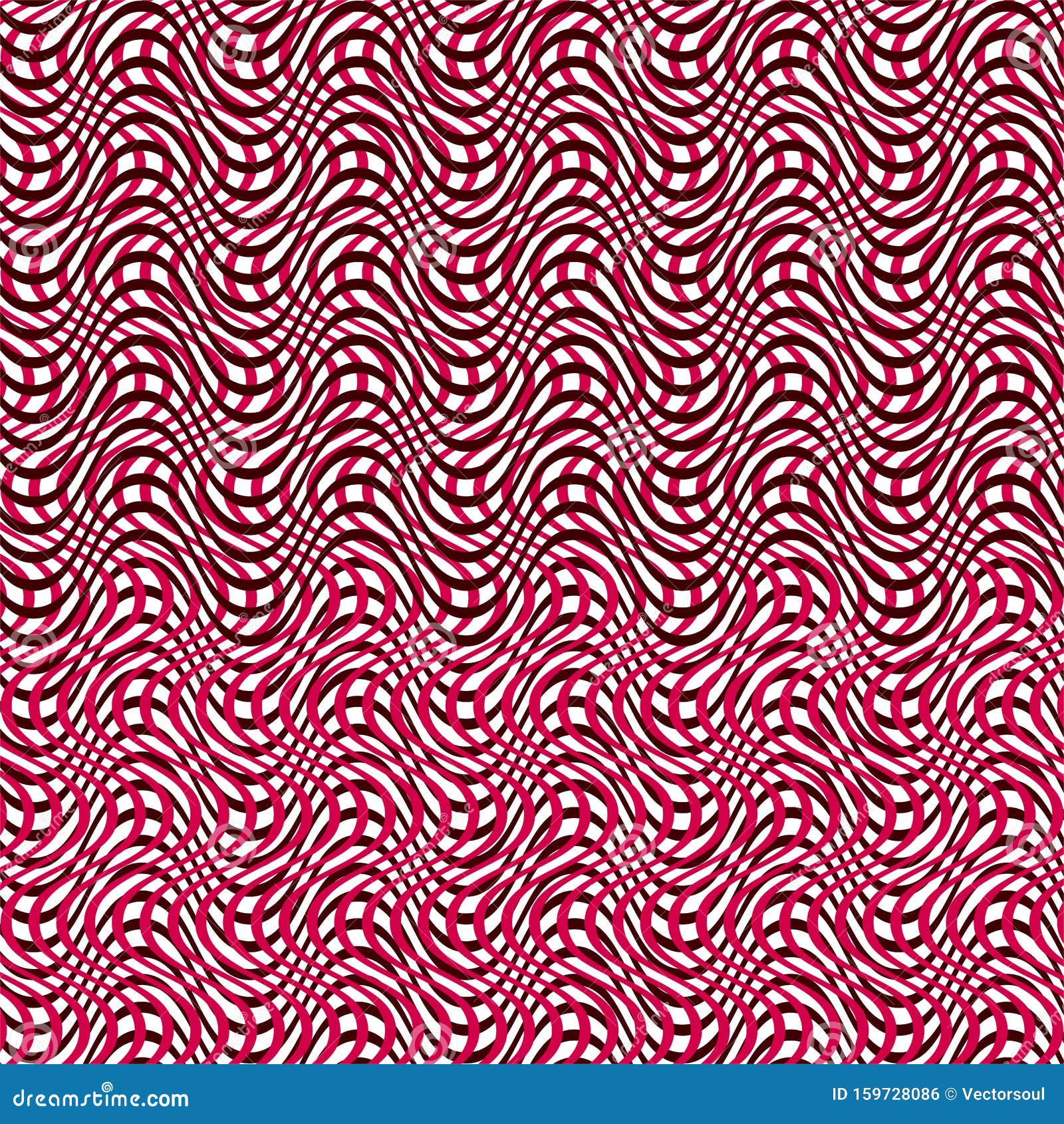 Duotone, 2-color Geometric Pattern of Dense Wavy Lattice, Grid ...