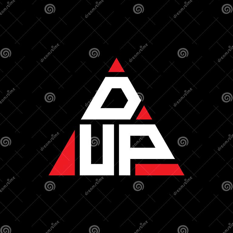 DUP Triangle Letter Logo Design with Triangle Shape. DUP Triangle Logo ...