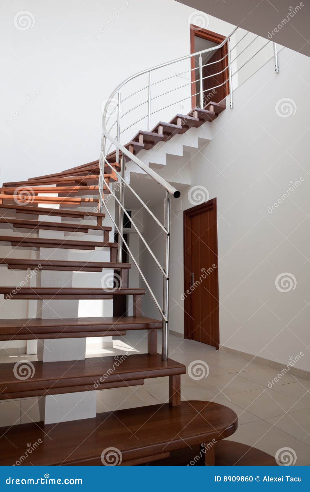 Duplex Apartment Stairs stock photo. Image of design, light - 8909860