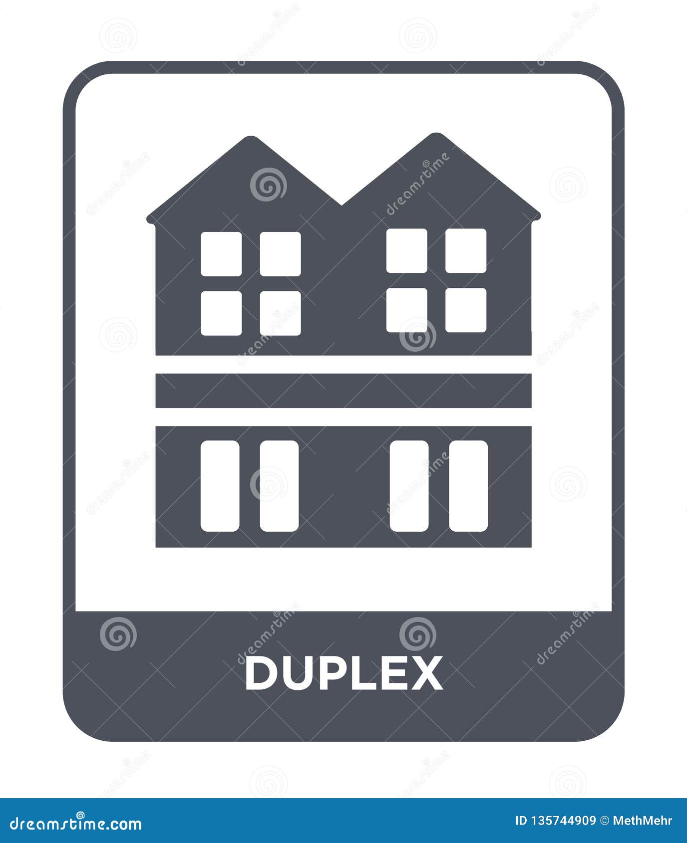 Duplex Icon in Trendy Design Style. Duplex Icon Isolated on White ...