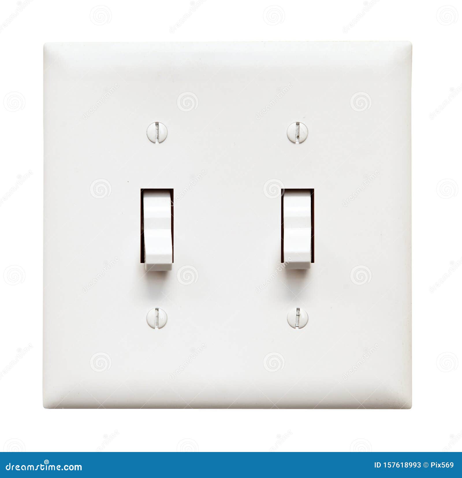 American Duplex Electrical Light Switch Stock Image - Image of duplex ...