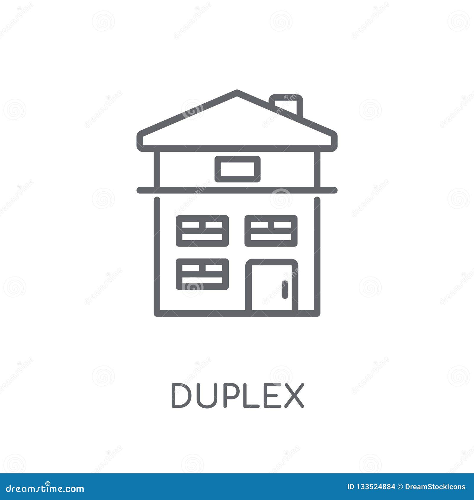 Duplex Linear Icon. Modern Outline Duplex Logo Concept on White Stock ...