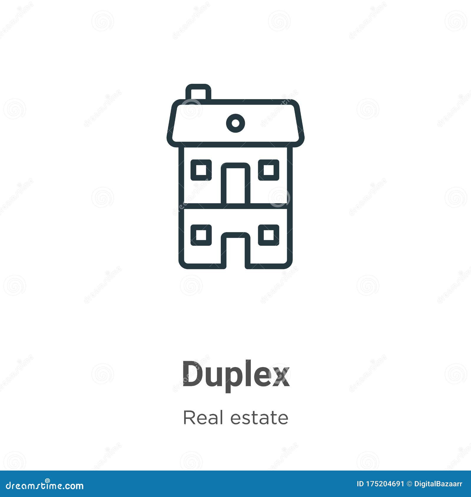 Duplex Outline Vector Icon. Thin Line Black Duplex Icon, Flat Vector ...