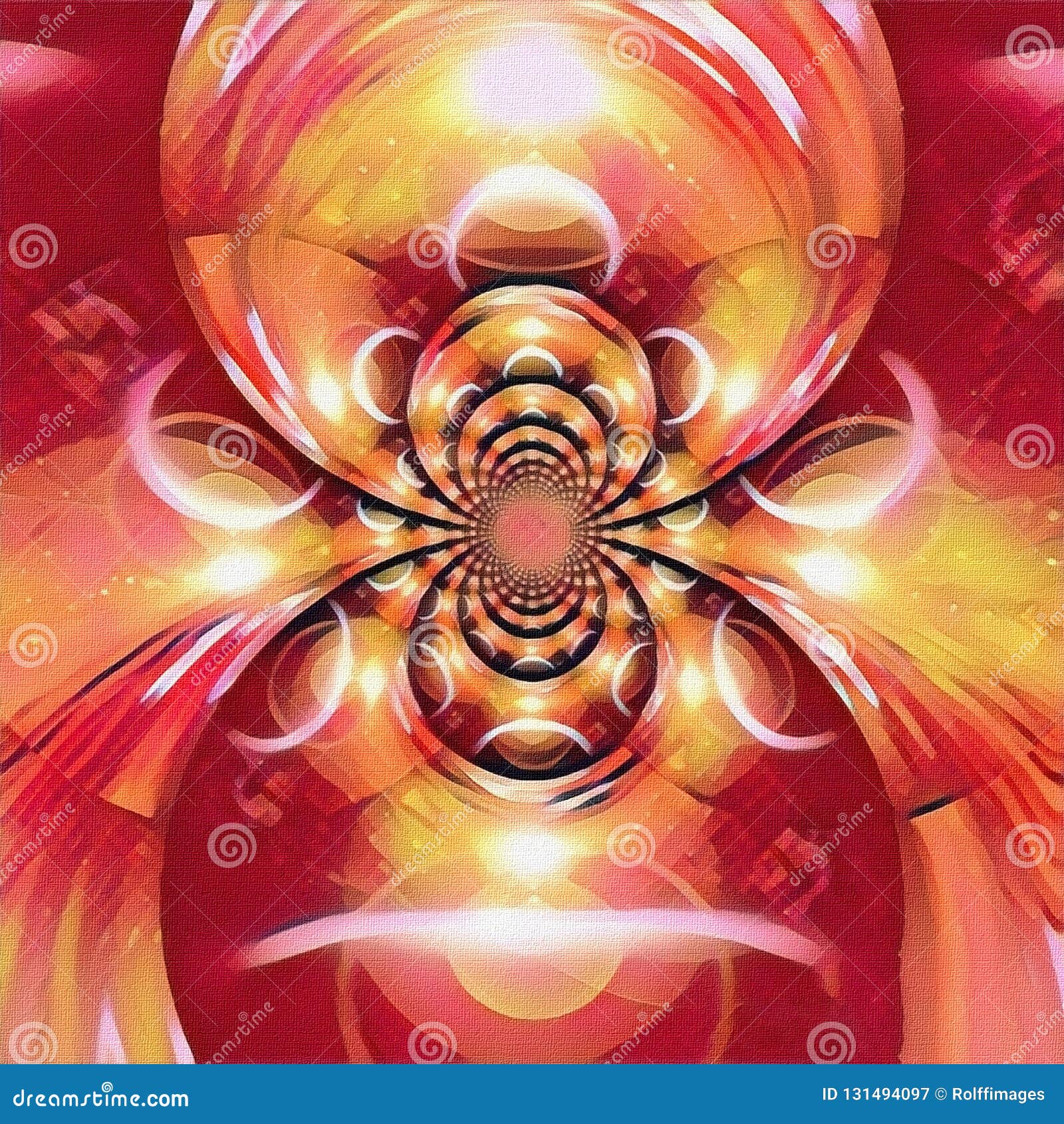 Duplicado Alrededor De Fractal Con Una Imagen Del Eclipse Stock de ...