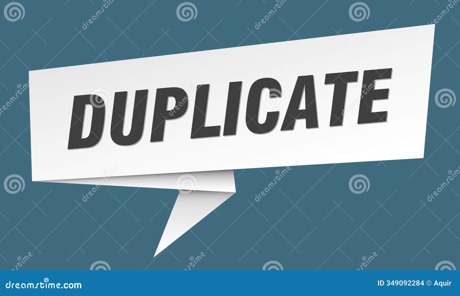 Duplicate Banner. Duplicate Speech Bubble, Label, Sticker, Sign ...