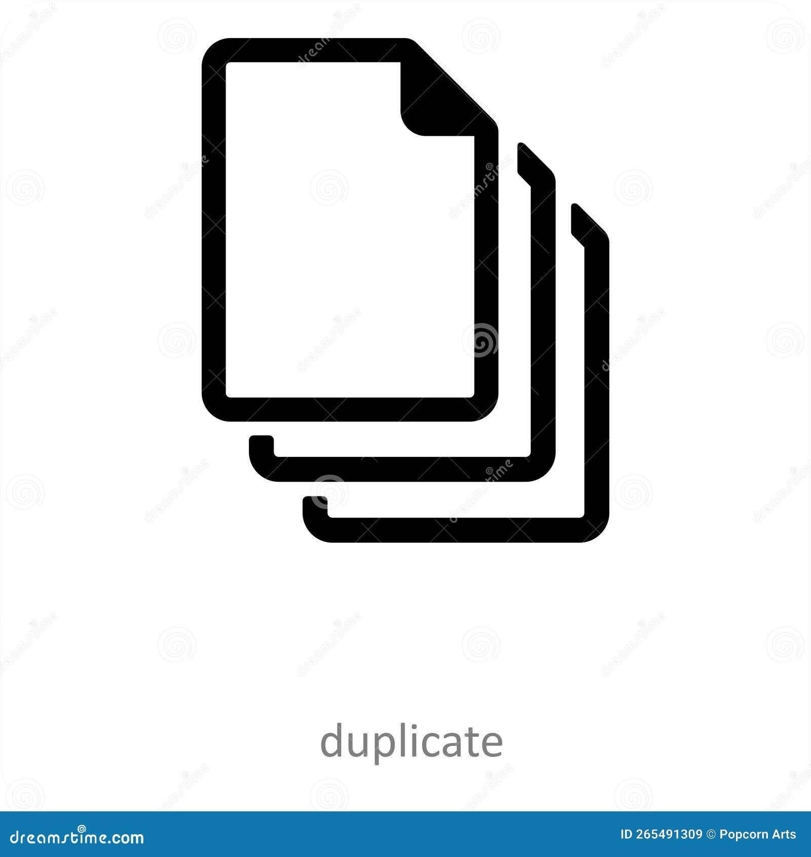 Duplicate stock vector. Illustration of copy, document - 265491309