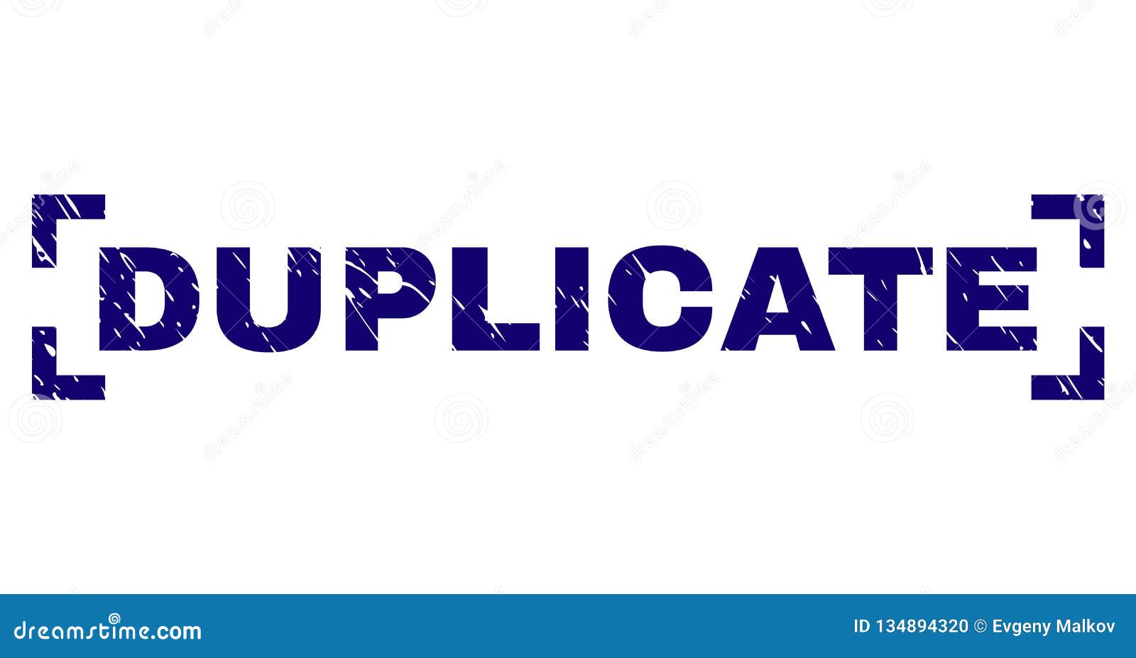 Grunge Textured DUPLICATE Stamp Seal between Corners Stock Vector ...