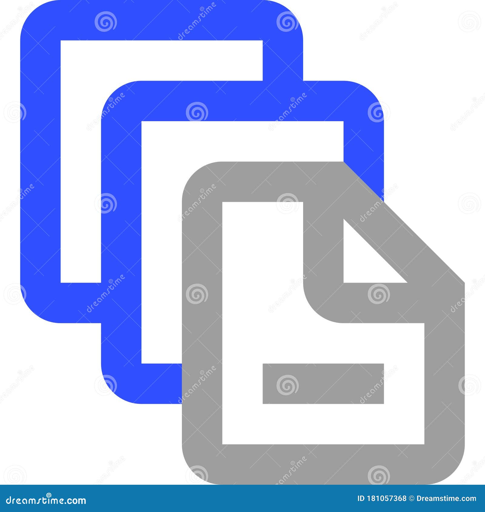 Duplicate File, Copy, Copies Vector Icon Stock Vector - Illustration of ...