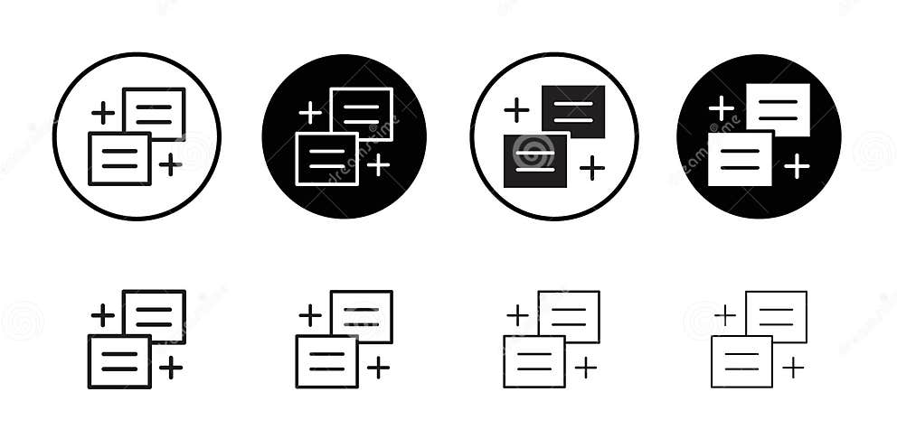 Duplicate Icon Isolated Flat Vector in Outline Stock Vector ...
