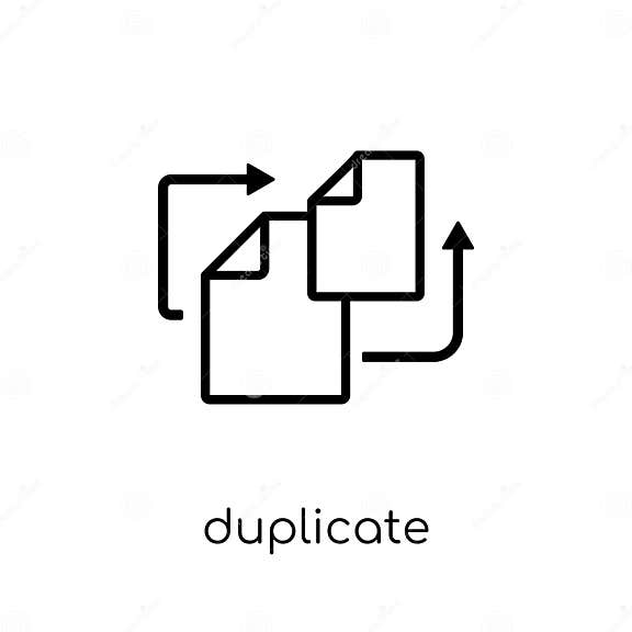 Duplicate Icon. Trendy Modern Flat Linear Vector Duplicate Icon Stock ...
