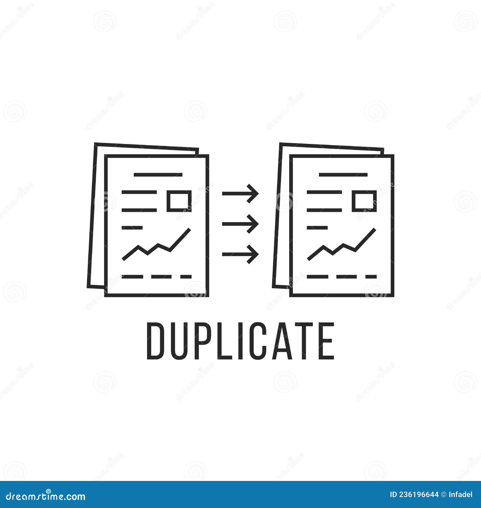 Duplicate New Document Like Copy File Stock Vector - Illustration of ...