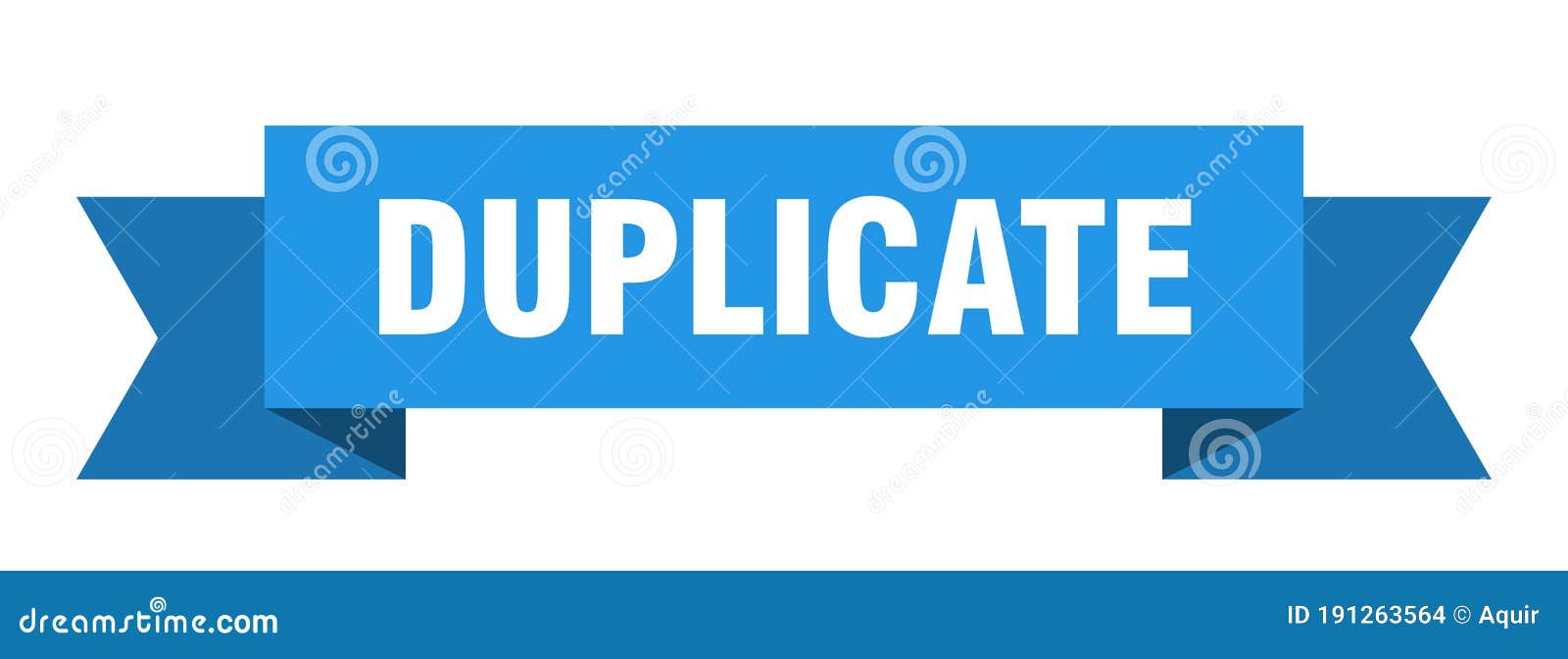 Duplicate ribbon. stock vector. Illustration of design - 191263564