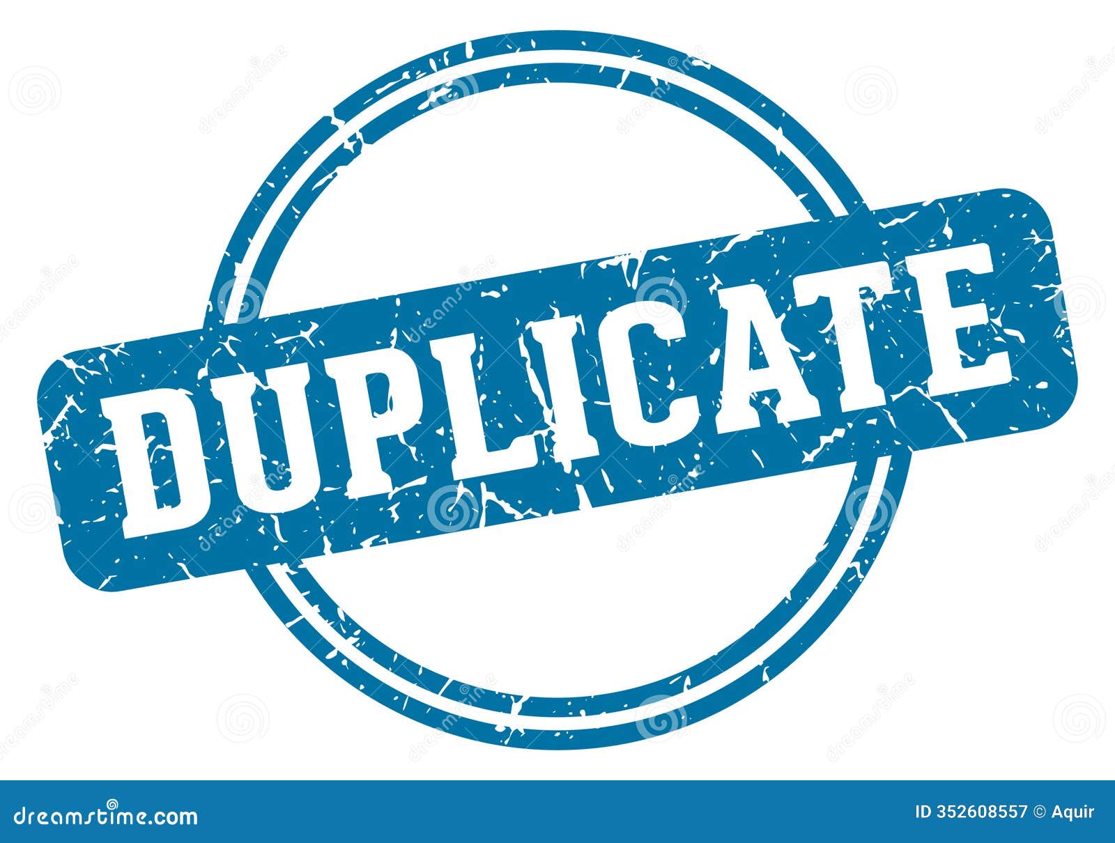 Duplicate stamp stock illustration. Illustration of blue - 352608557