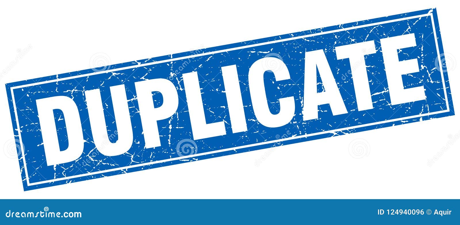 Duplicate stamp stock vector. Illustration of vector - 124940096