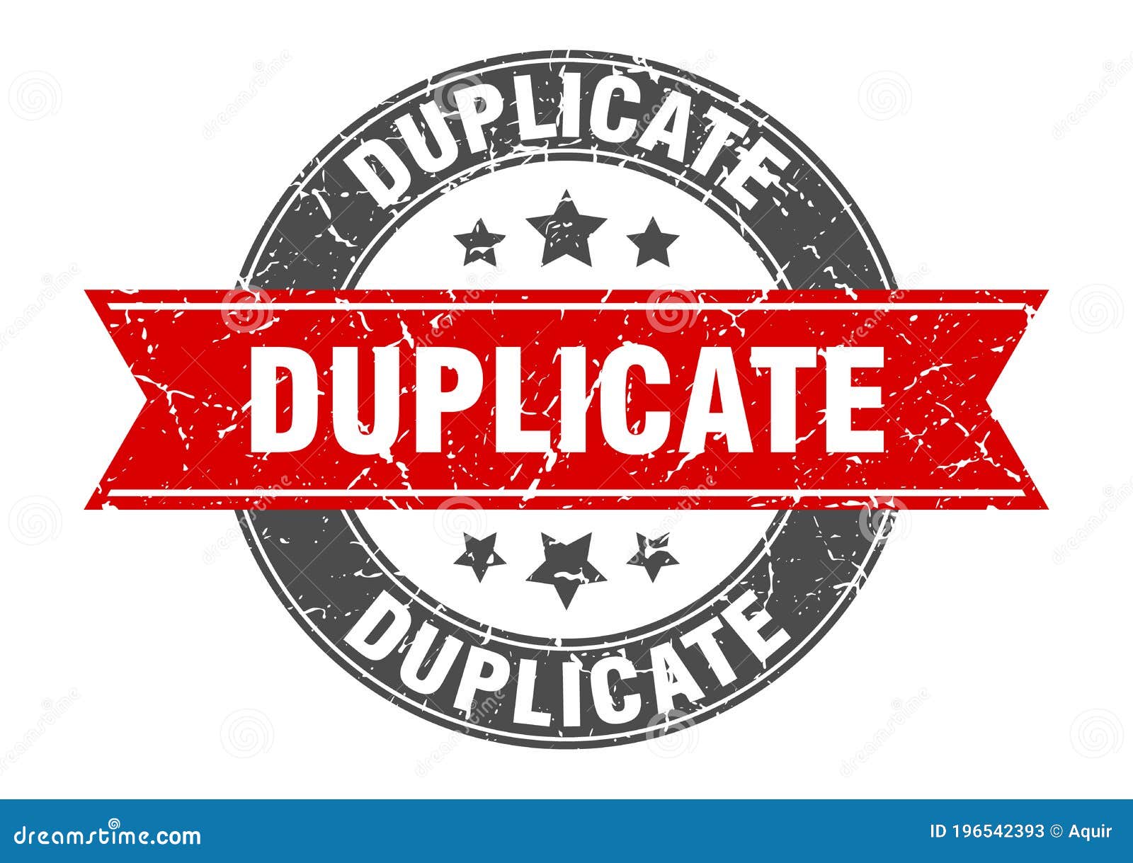Duplicate stamp stock vector. Illustration of band, insignia - 196542393