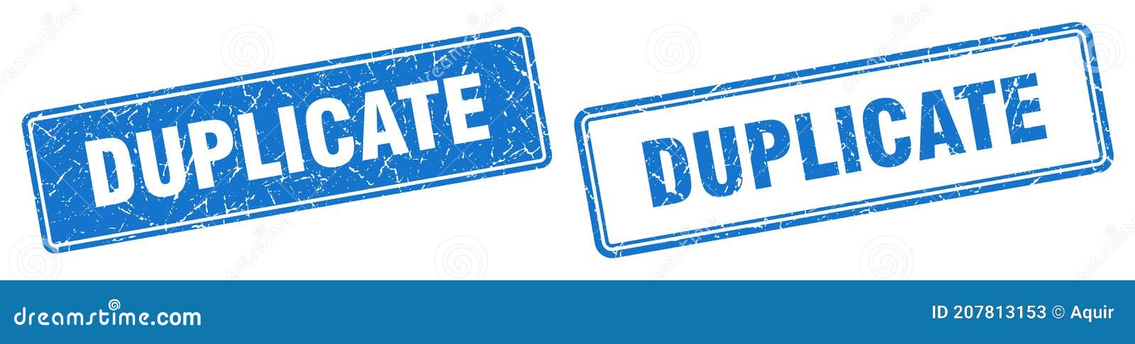 Duplicate Stamp Set. Duplicate Square Grunge Sign Stock Vector ...