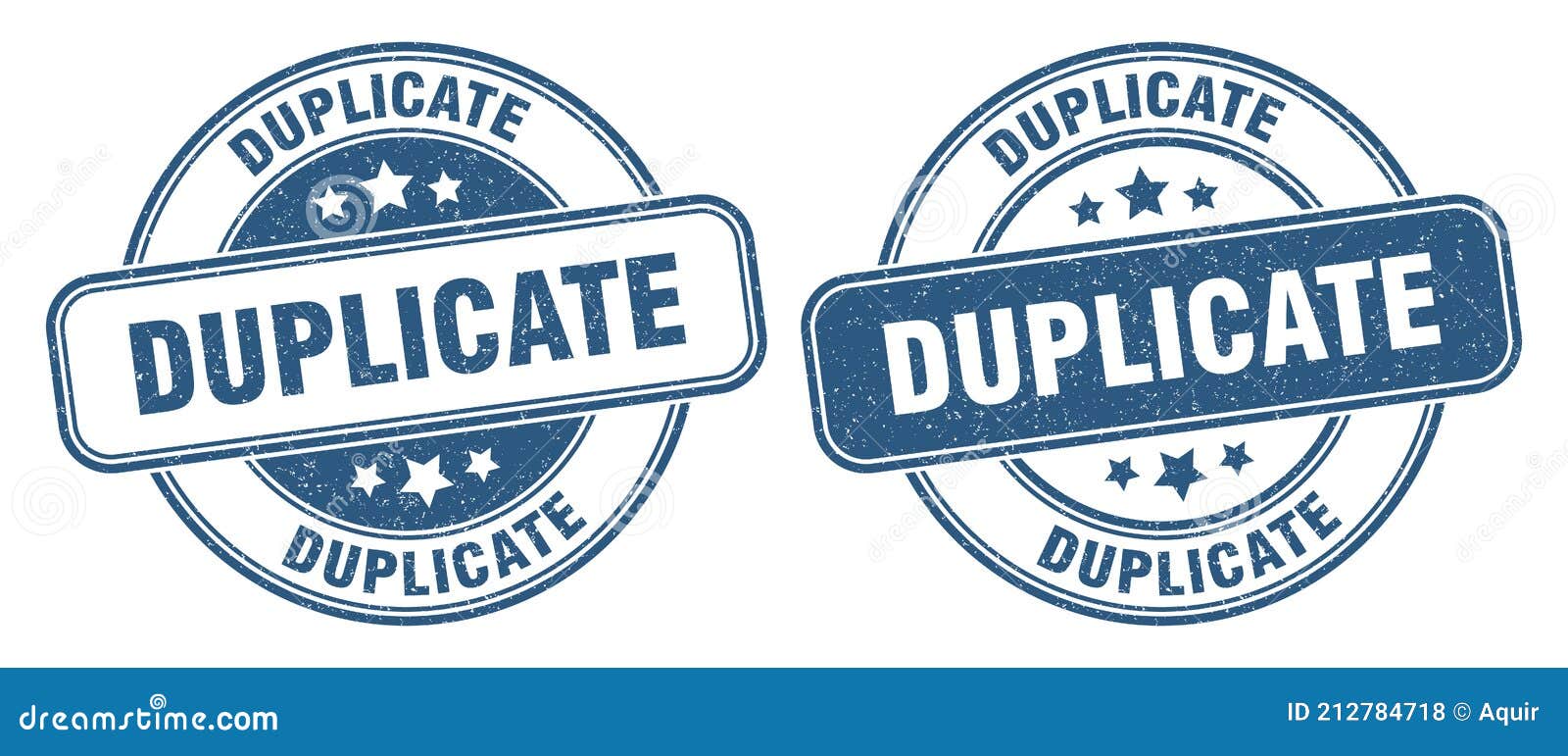 Duplicate Stamp. Duplicate Label. Round Grunge Sign Stock Vector ...