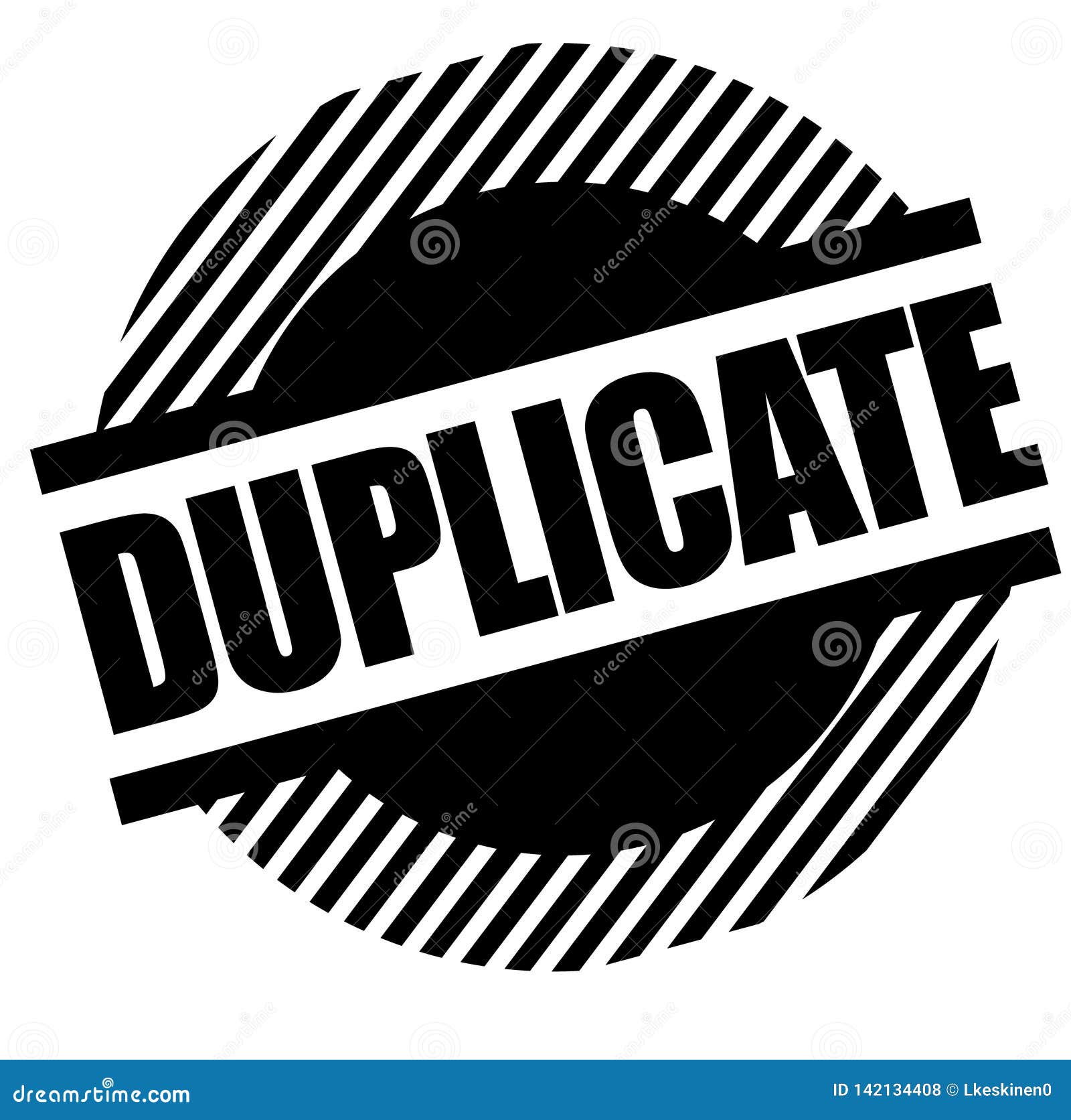 Duplicate stamp on white stock vector. Illustration of document - 142134408
