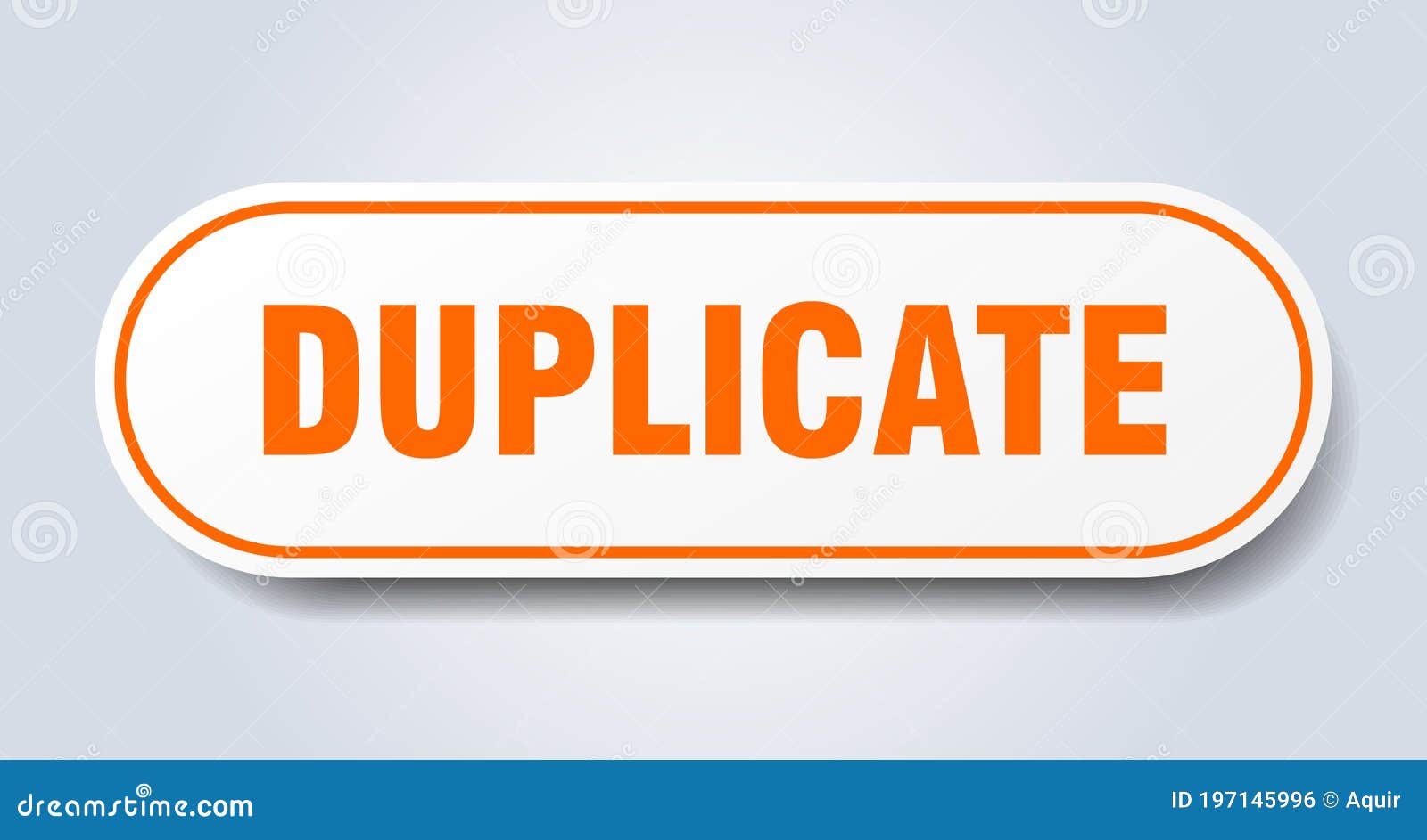 Duplicate Sticker. Duplicate Label Cartoon Vector | CartoonDealer.com ...