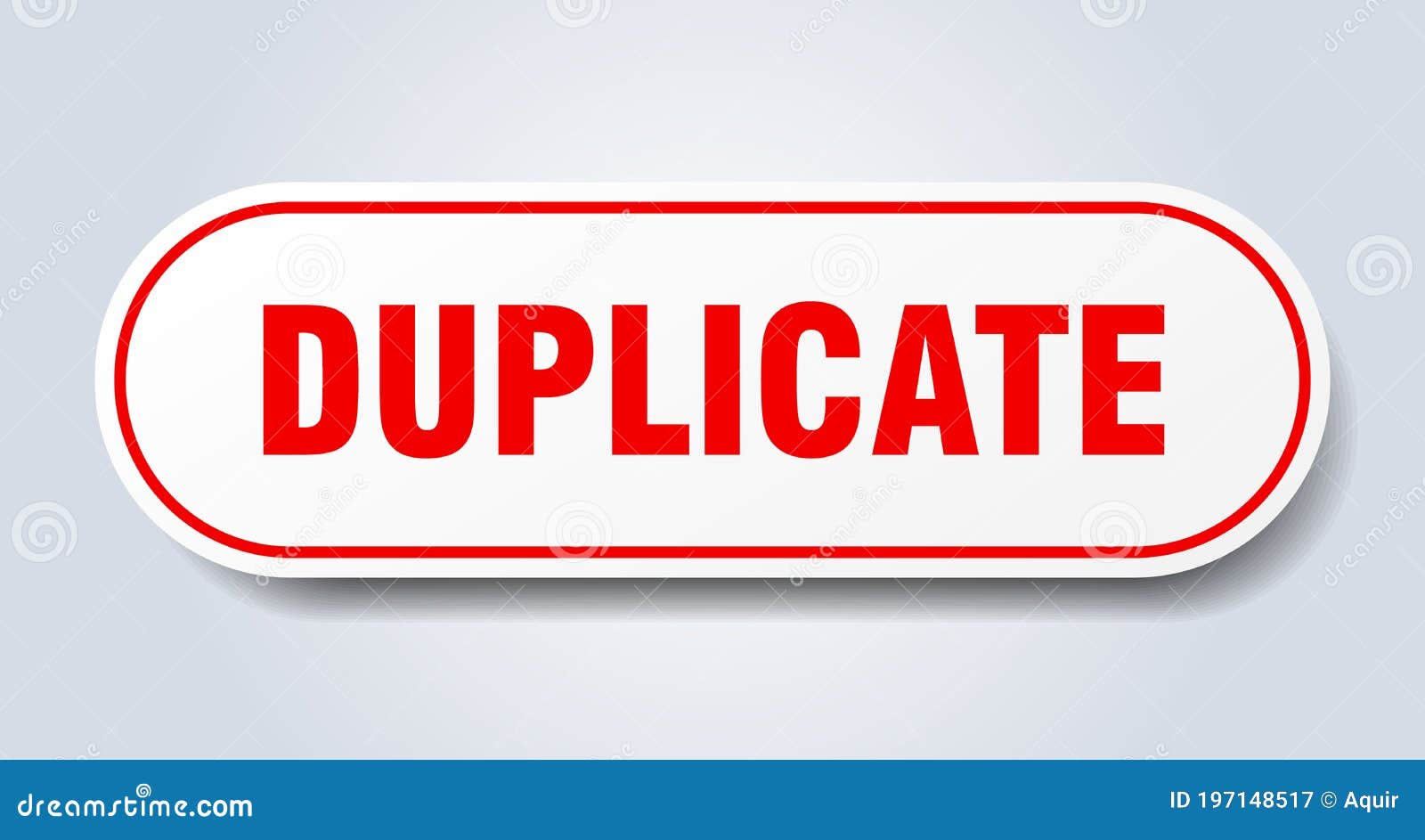 Duplicate Sticker. Duplicate Sign On Transparent Background Vector ...
