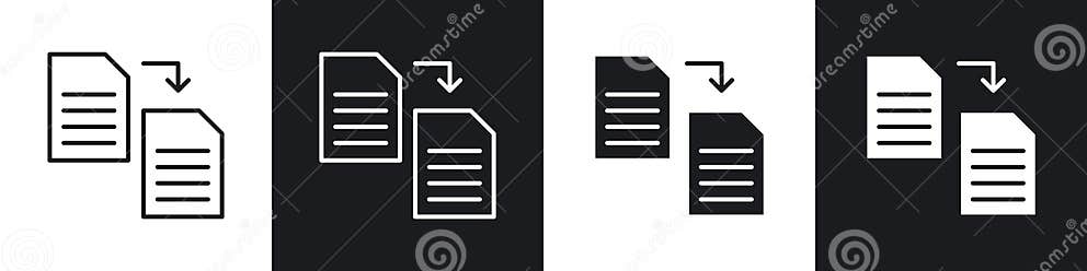 Duplicate icon stock vector. Illustration of arrow, sign - 341325987