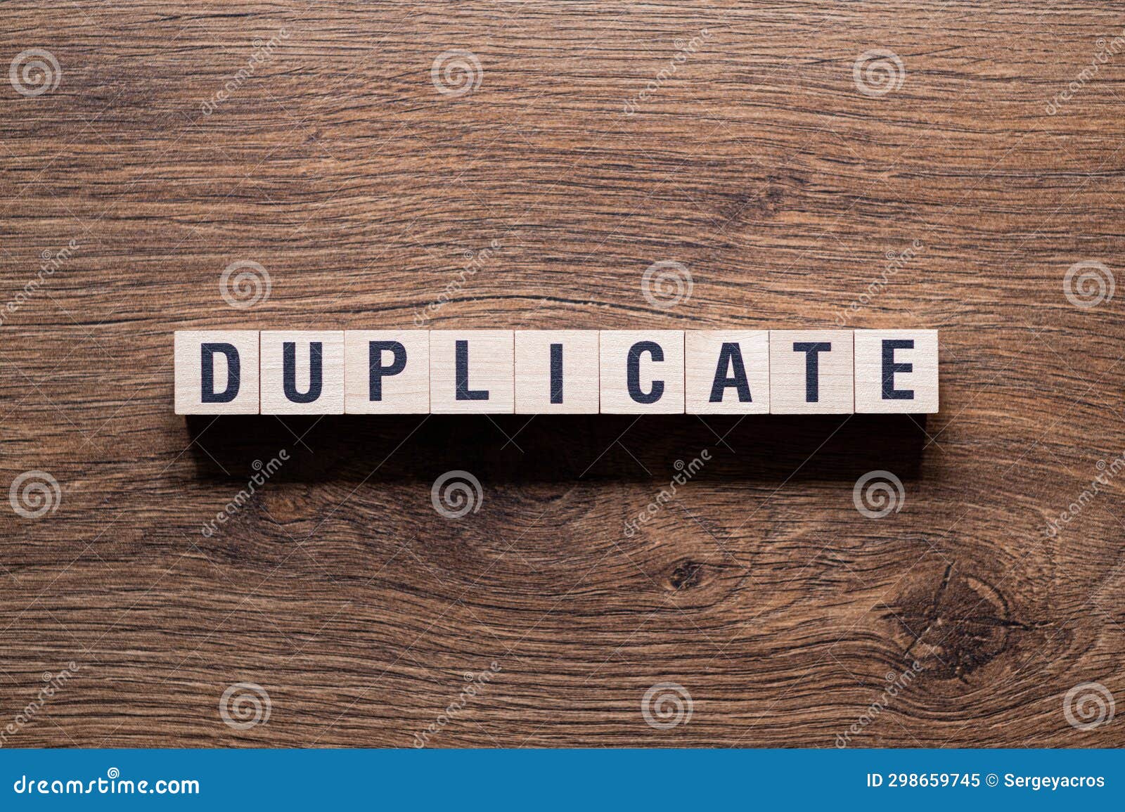 Duplicate - Word Concept on Building Blocks, Text Stock Image - Image ...