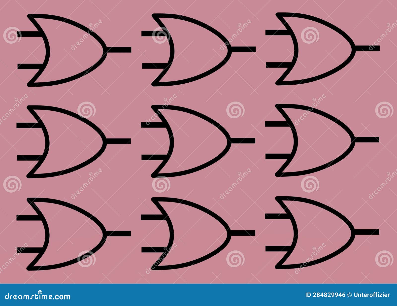 Duplicates of an Electrical Electronic Symbol of an or Logic Gate Used ...