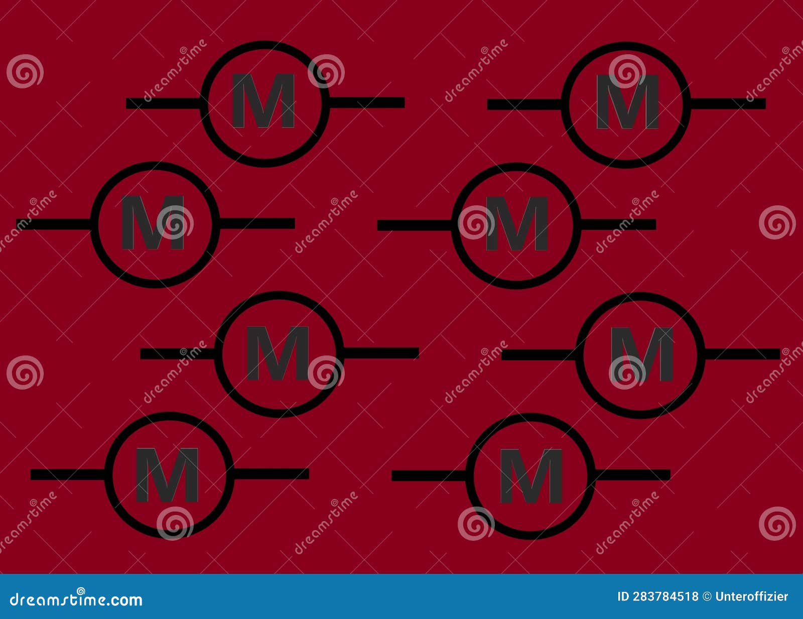 Duplicates of the Electrical Electronic Symbol of the Motor Component ...