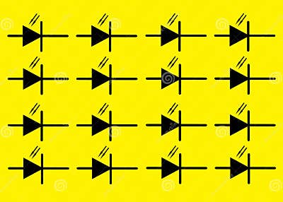Duplicates of an Electrical Electronic Symbol Sign of a Photodiode ...