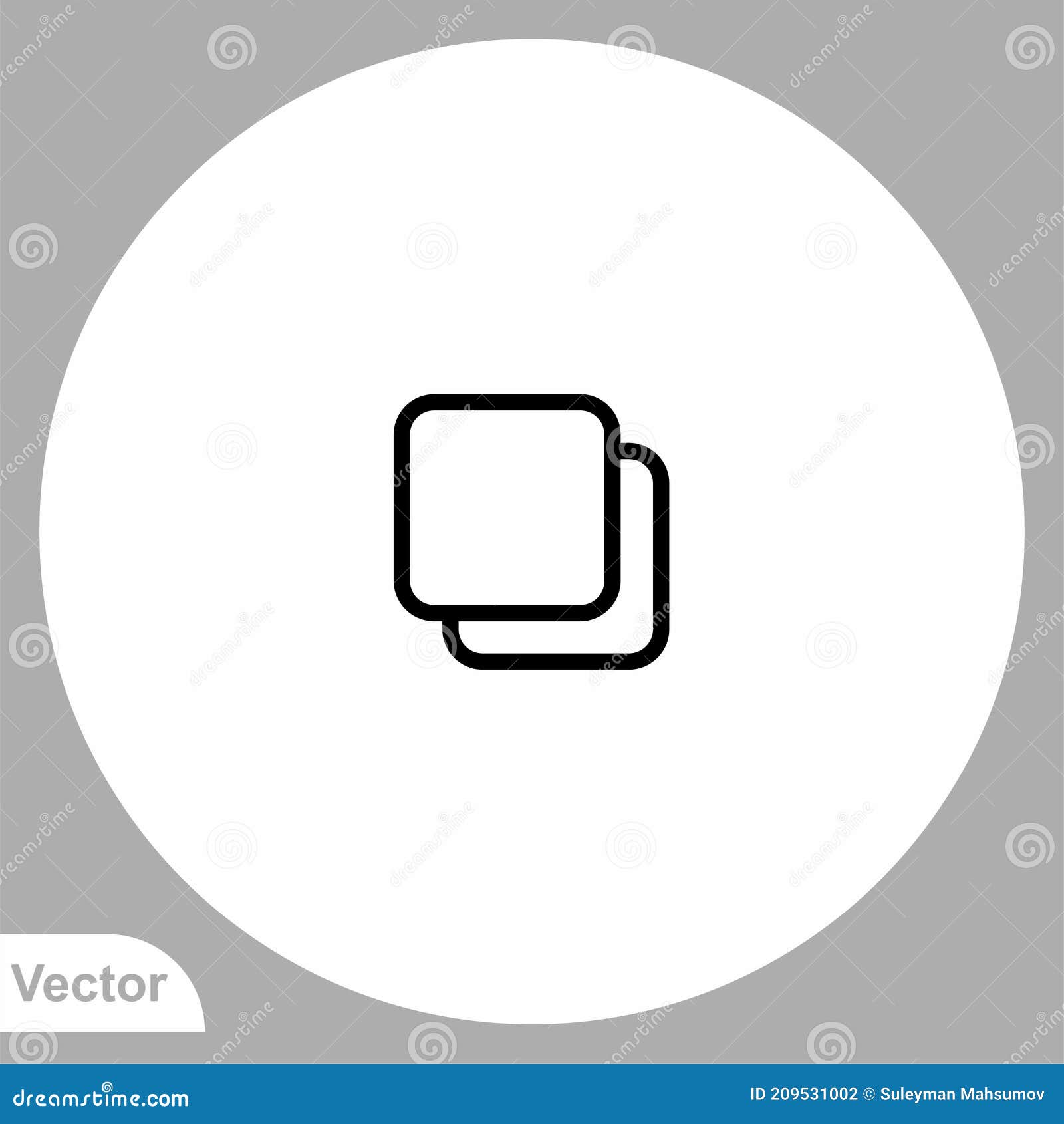 Duplication Vector Icon Sign Symbol Stock Illustration - Illustration ...