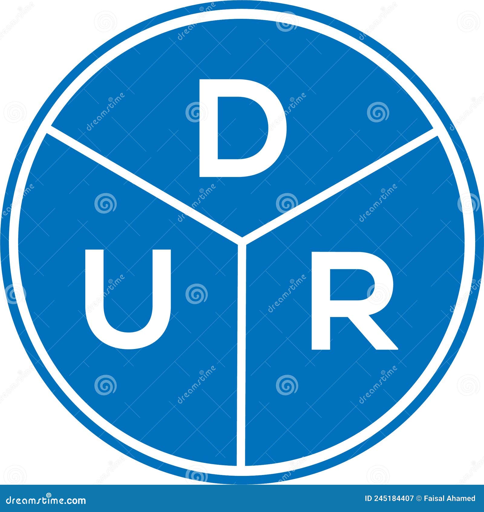 DUR Letter Logo Design On White Background. DUR Creative Circle Letter ...