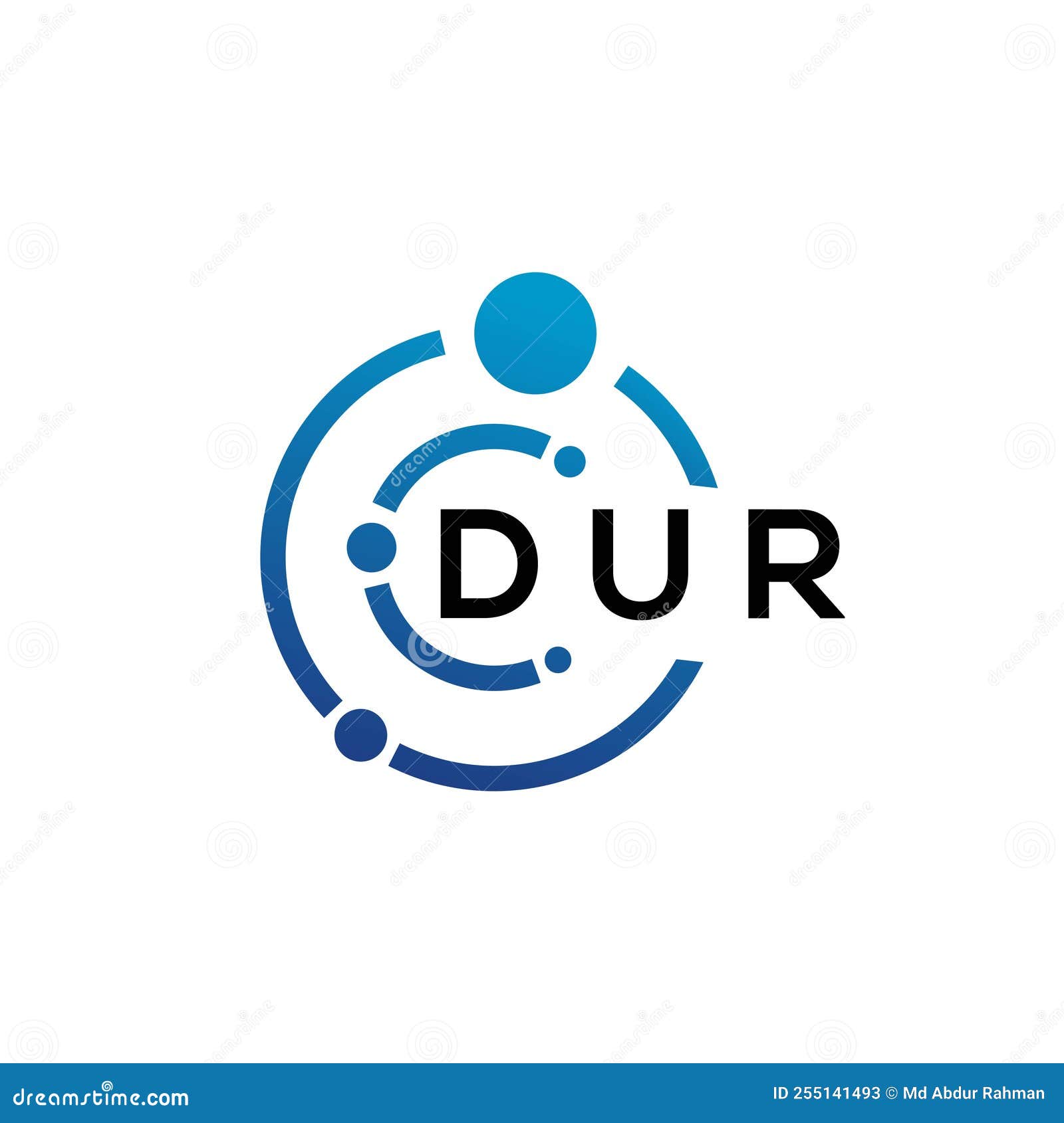 DUR Letter Logo Design on White Background. DUR Creative Initials ...