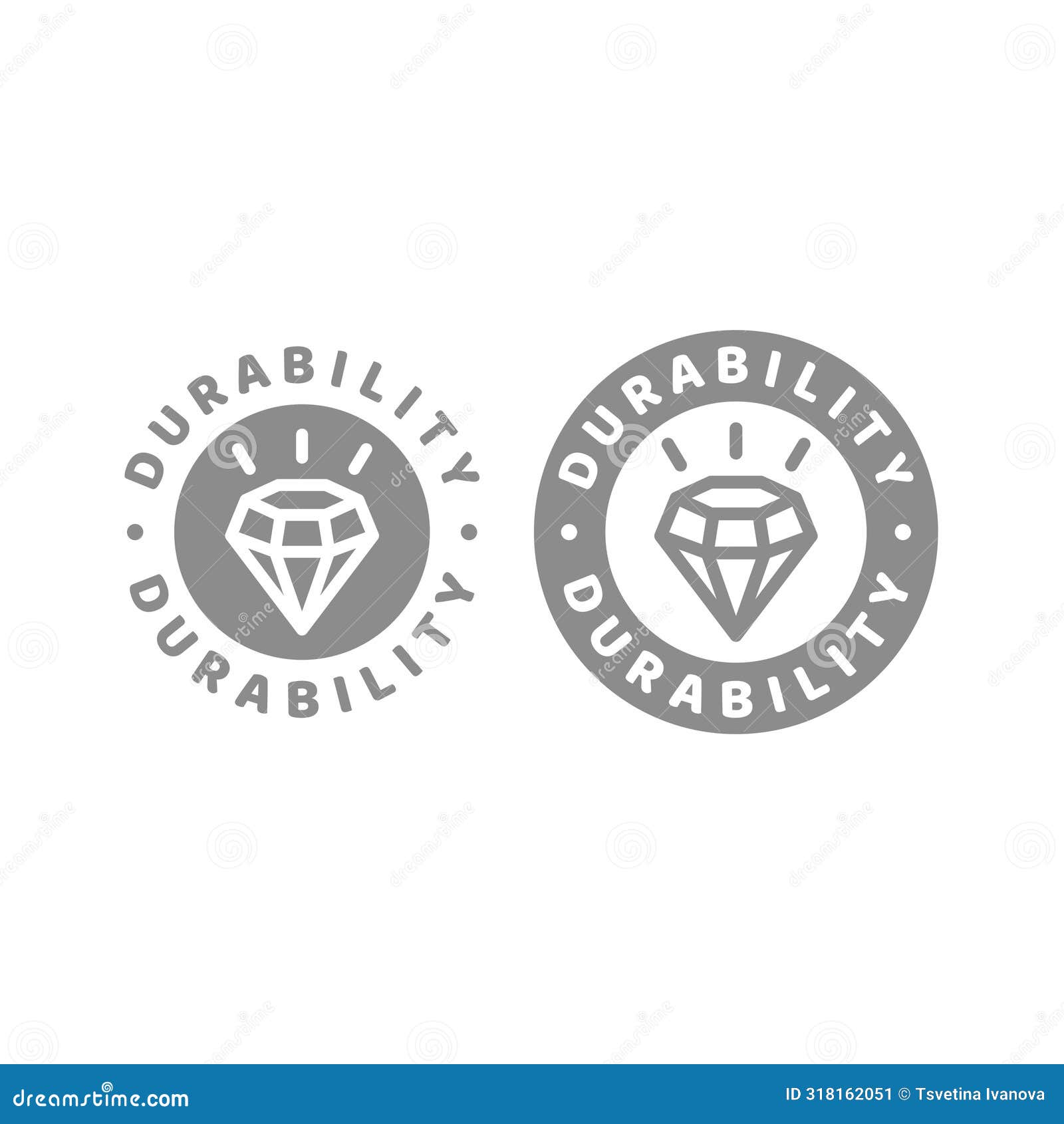 Durability with Diamond Vector Label Stock Vector - Illustration of ...