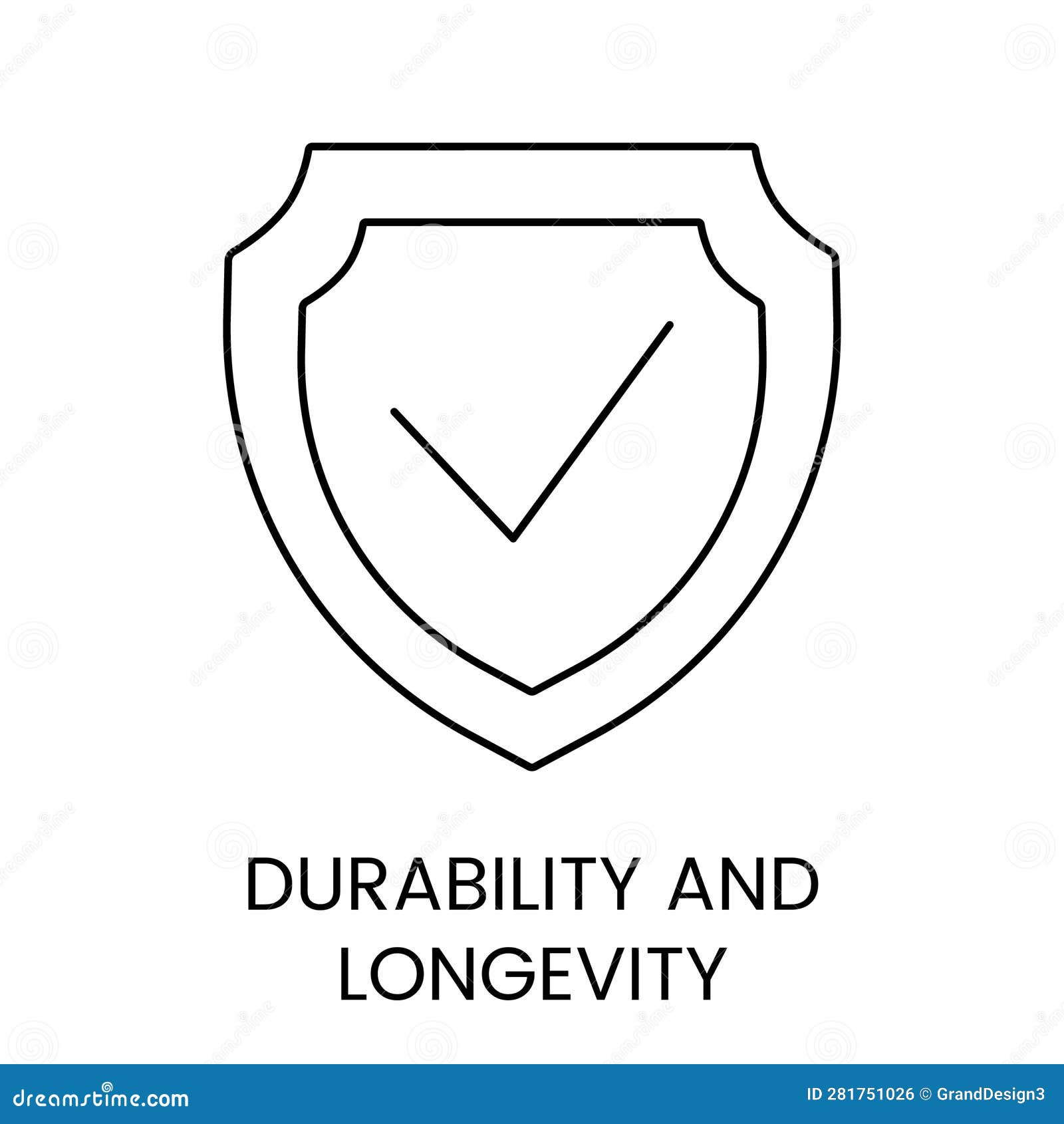 Durability and Longevity in Vector Line Icon. Stock Vector ...