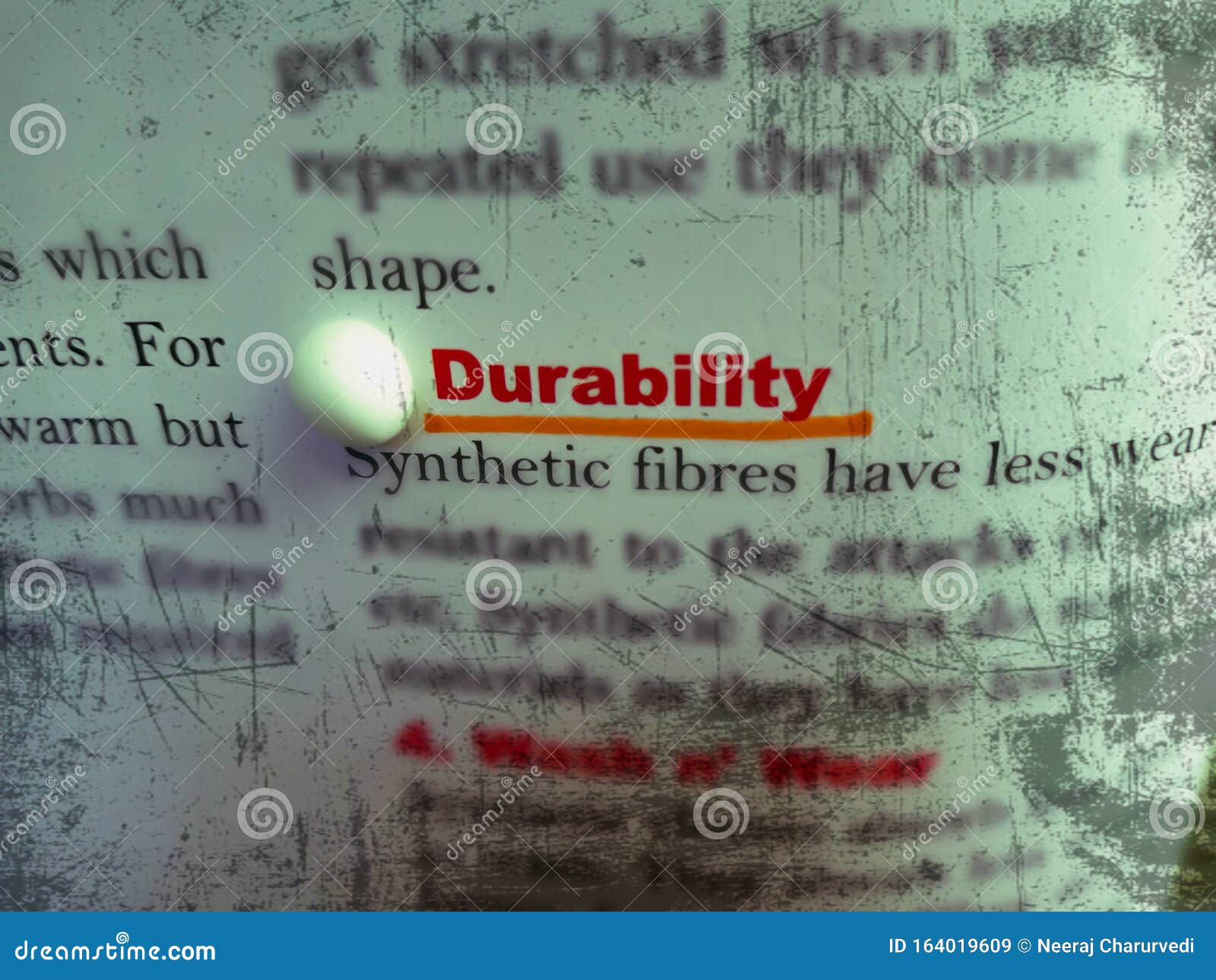 Durability Science Related Terminology Displayed on White Paper ...