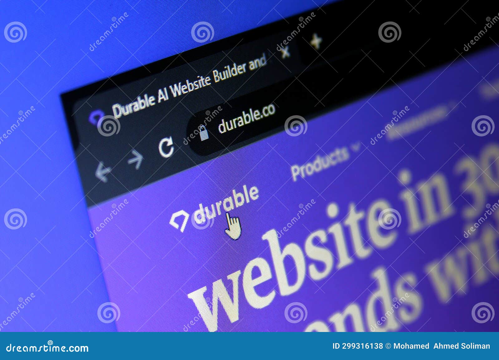 Durable ai website builder editorial stock photo. Illustration of text ...