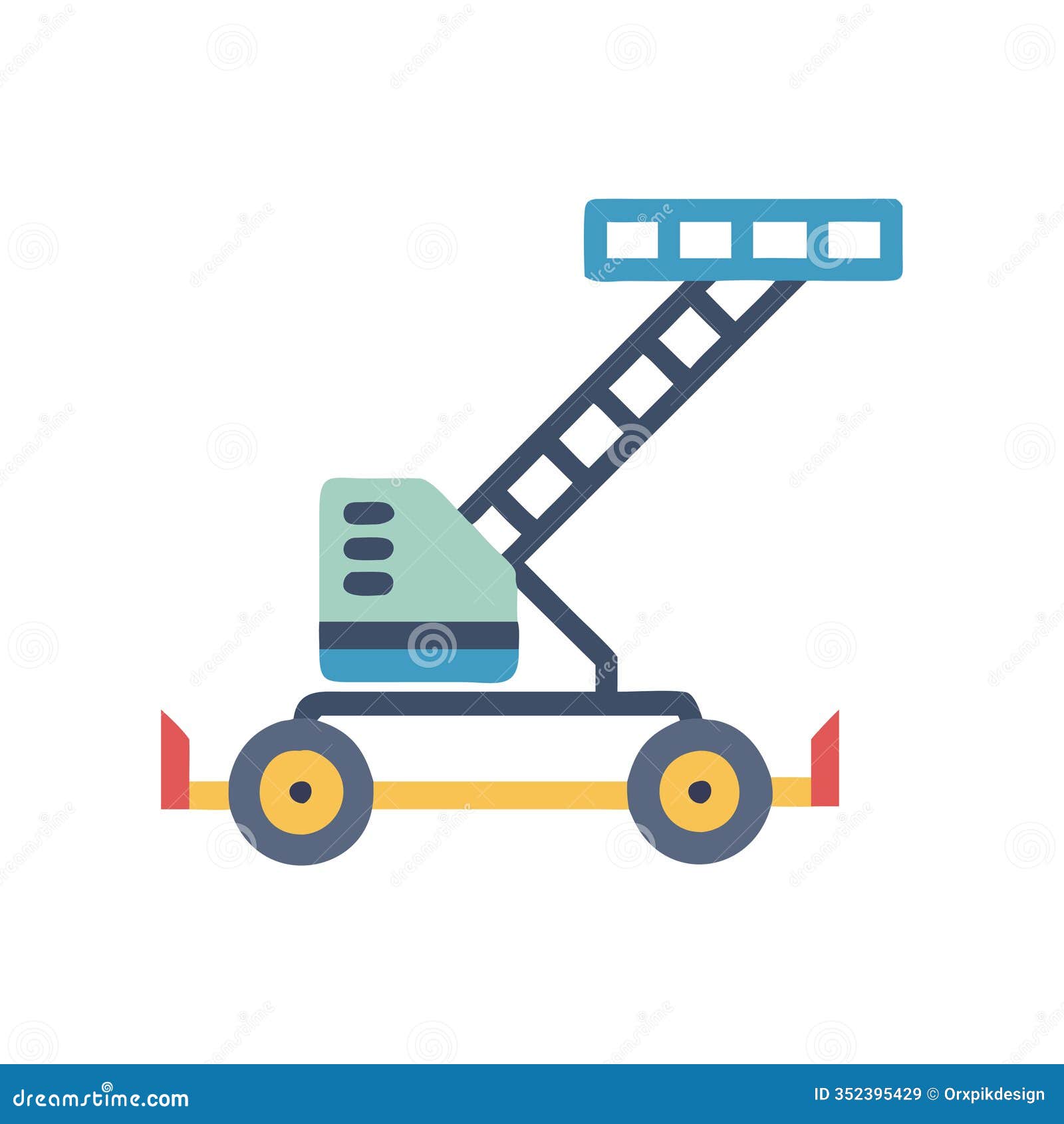 Durable Boom Lift Icon for Elevated Work Stock Illustration ...