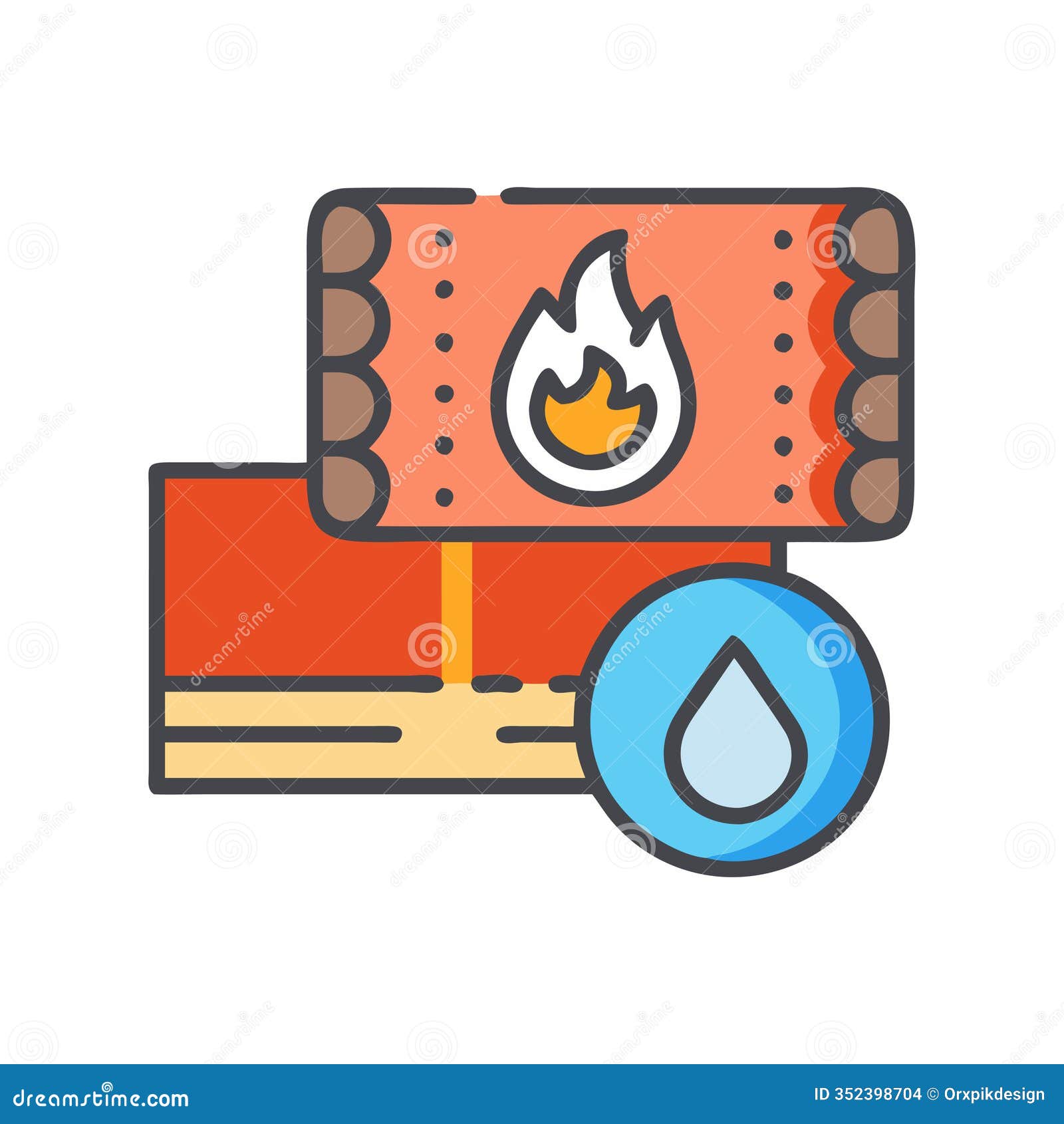 Durable Fireproofing Material for Homes Stock Illustration ...