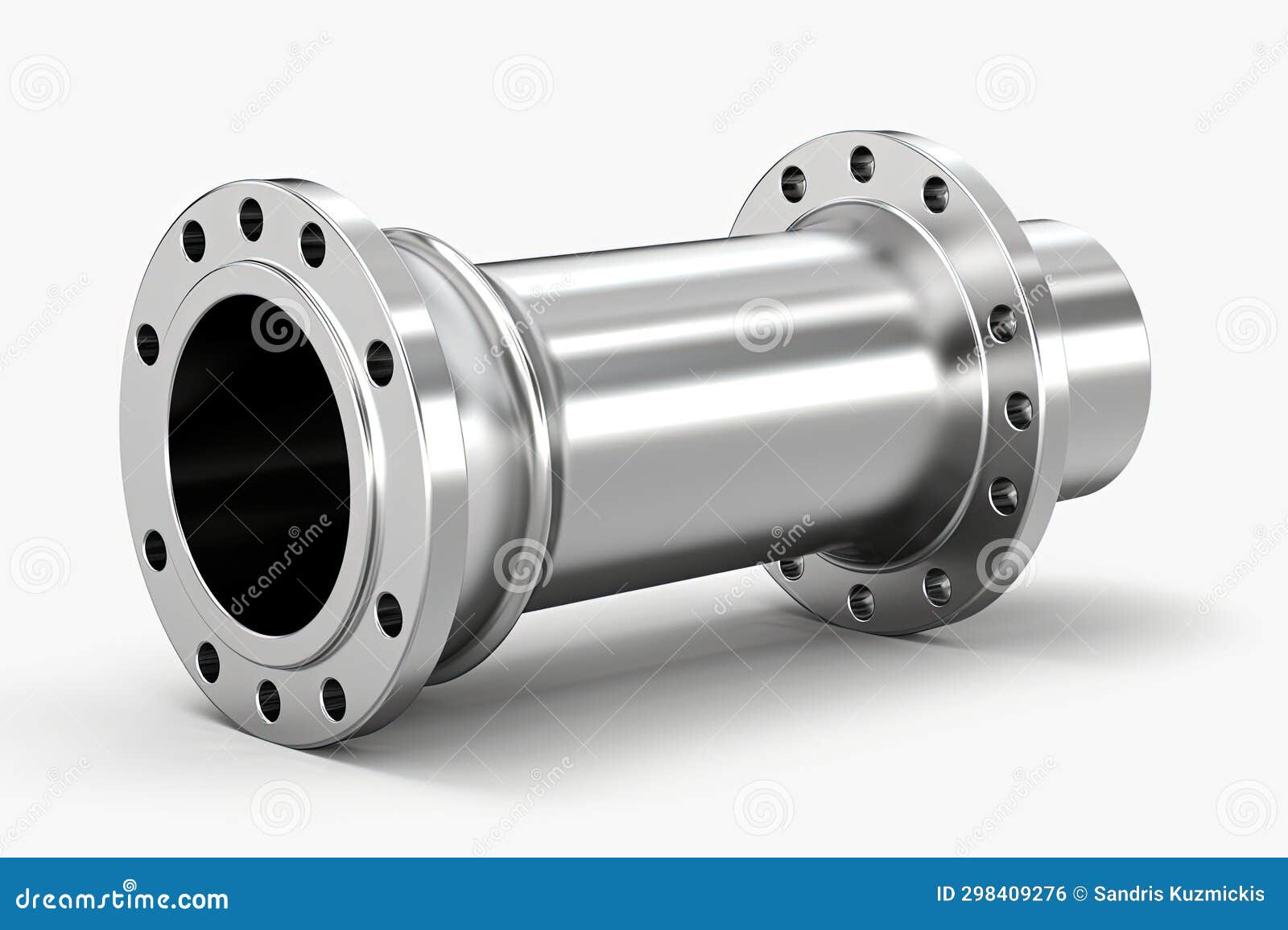 Durable Flanged Pipe Reducer Isolated On White Background. Generative ...